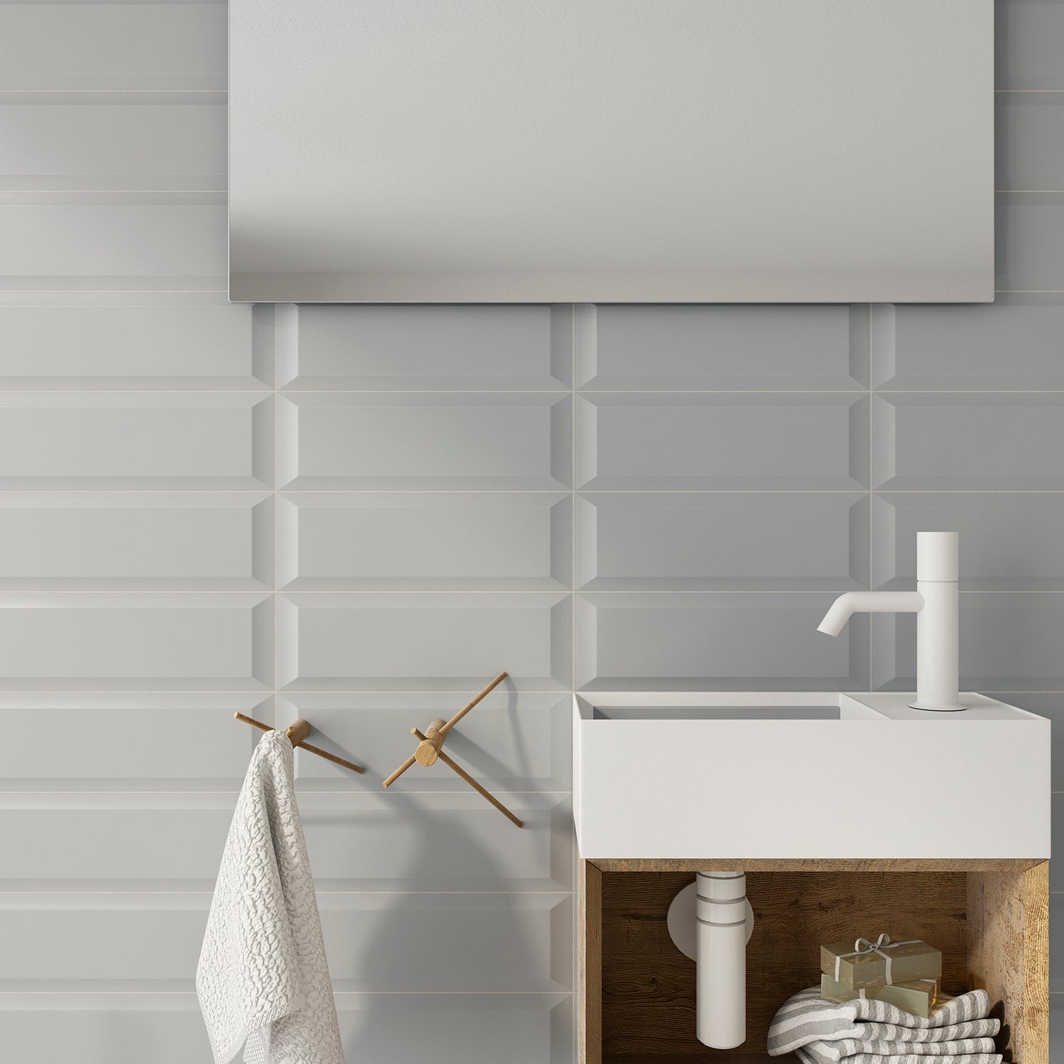 CUBIC PERLA MATE (PR) 10X20 Pasta rossa. Rivestimento murale. Colore ...