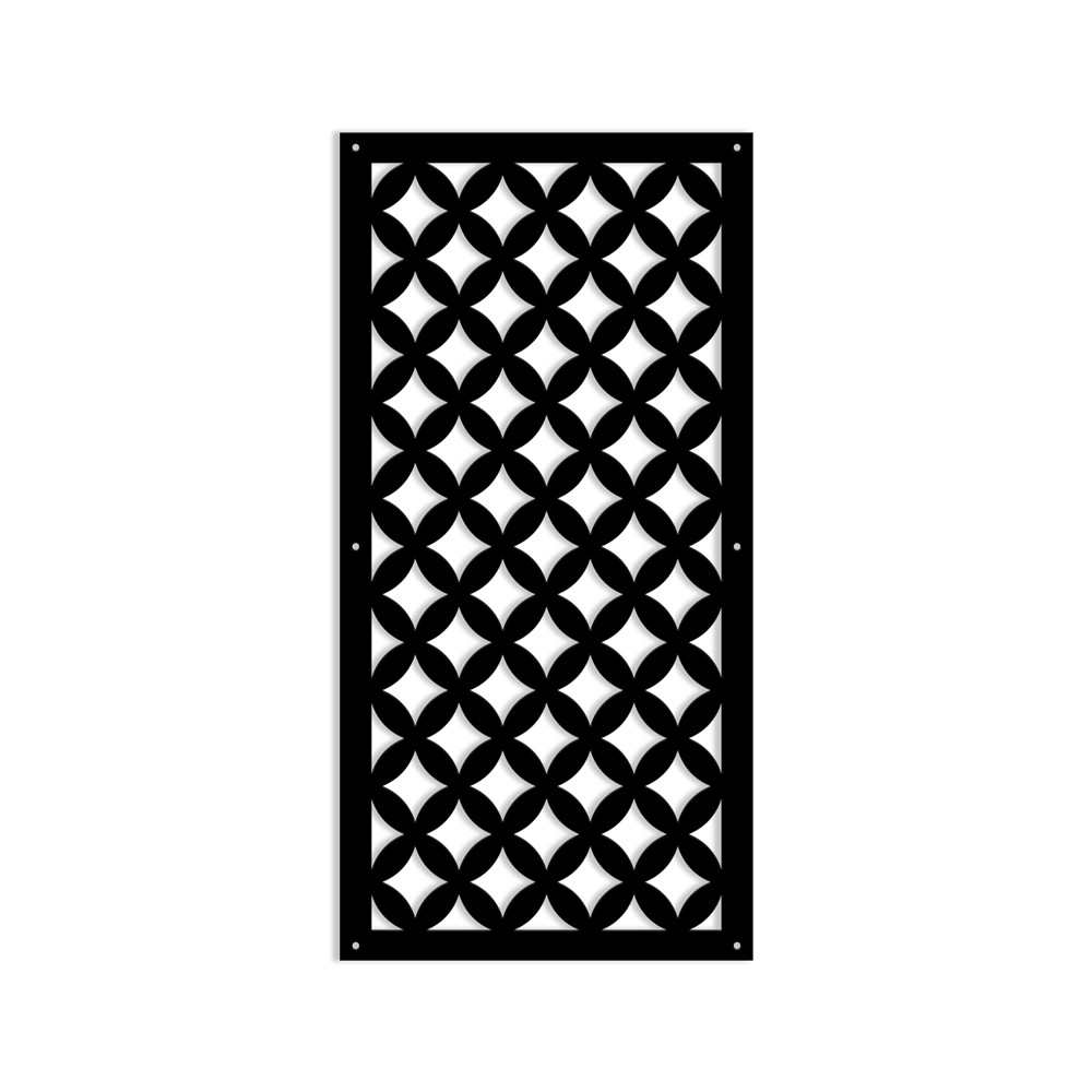 ROUND CROSS - Panel Cuadrado de PVC Perforado - PARASOL 98x198 cm NEGRO ...