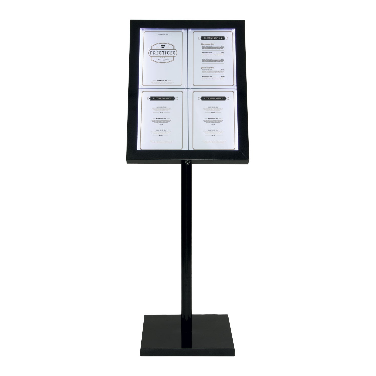 Securit A4 LED Information Display White / Black | Leroy Merlin