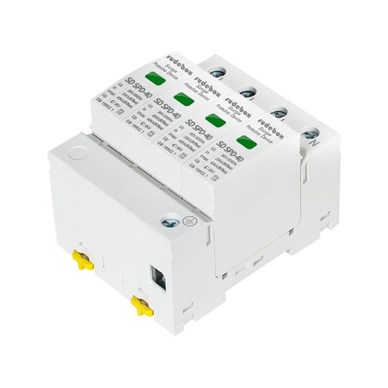 Parafoudre domestique 220 V 4 pôles 40 kA, fixation sur rail DIN ...