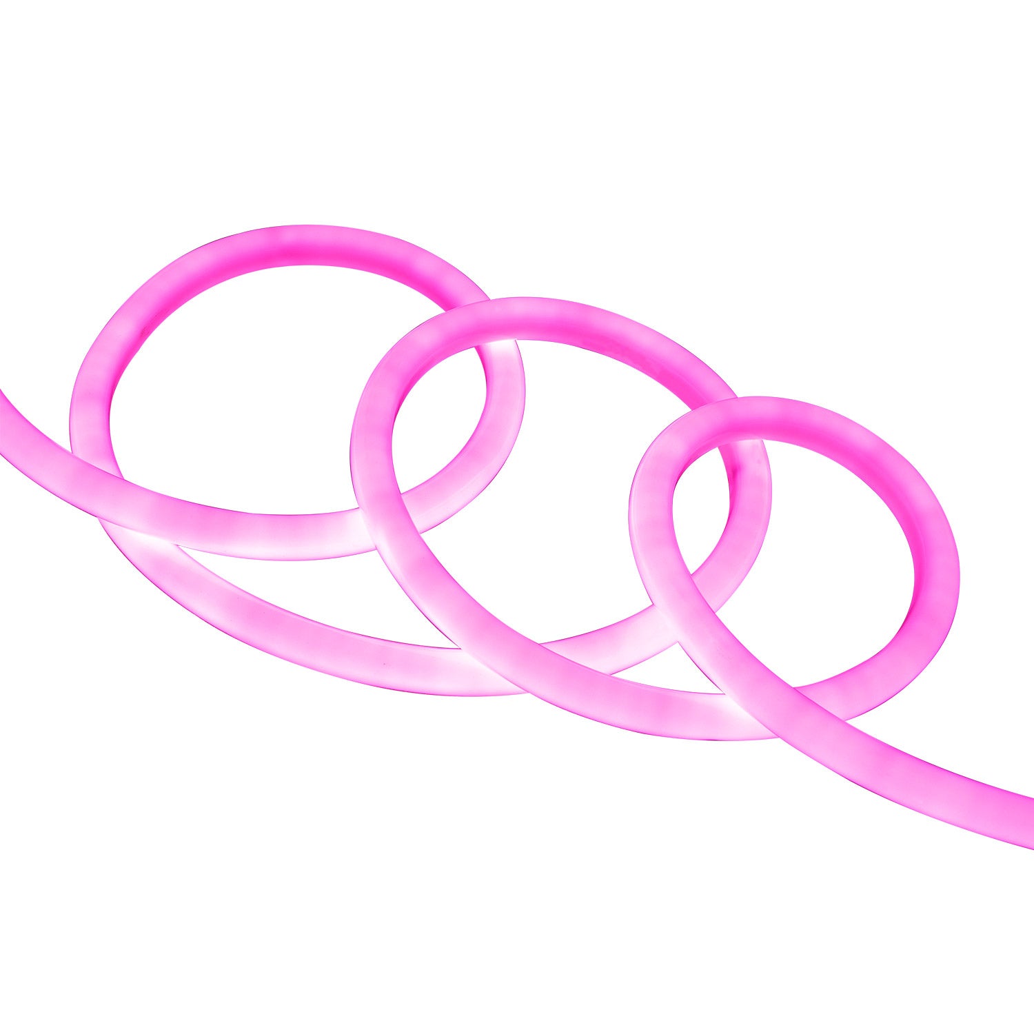 Ruban LED Néon Dimmable 220V Rose Circulaire 360 9W/m Coupe 100cm IP67 ...