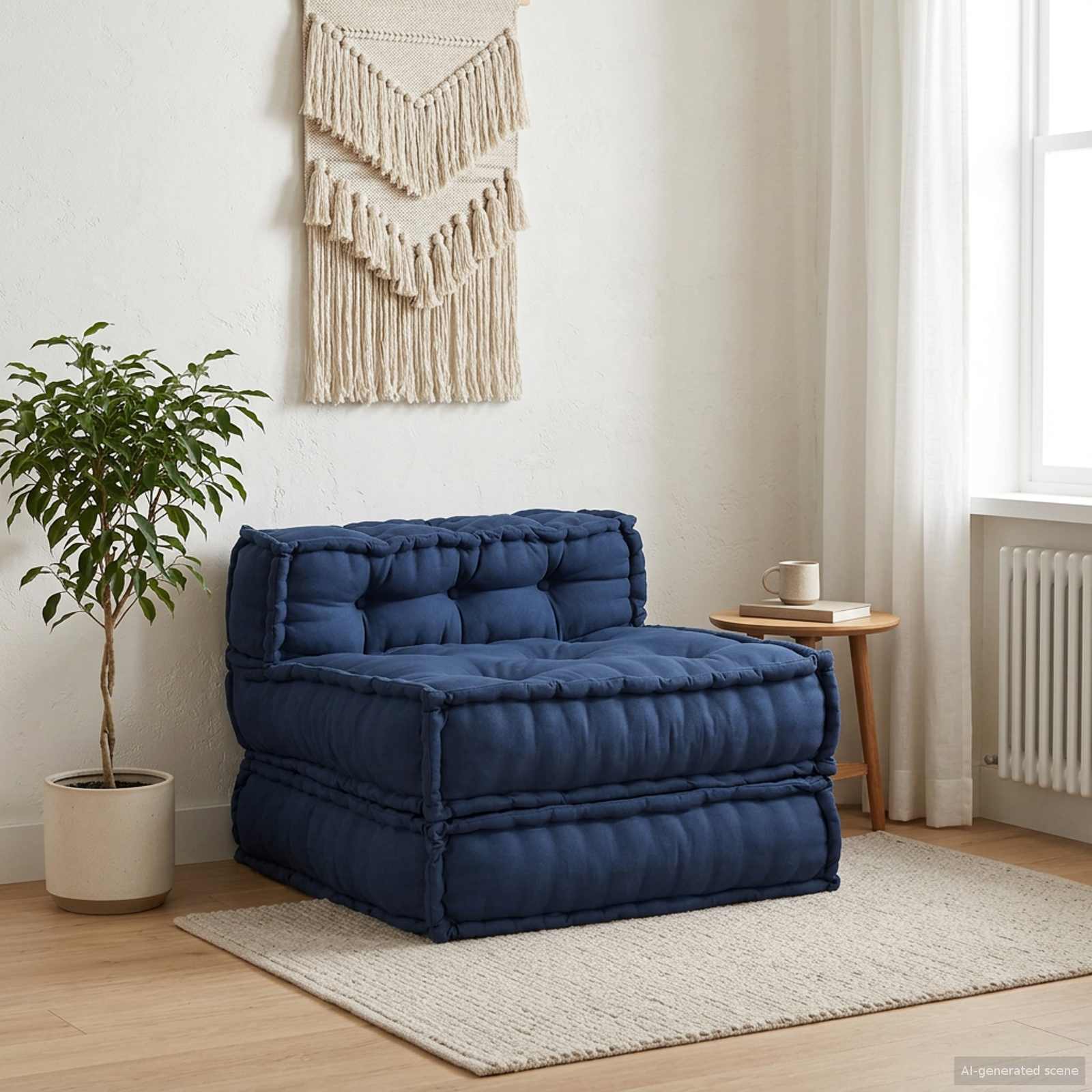 Unité de canapé modulaire Indigo 70 x 70 x 56 cm Tissu | Leroy Merlin