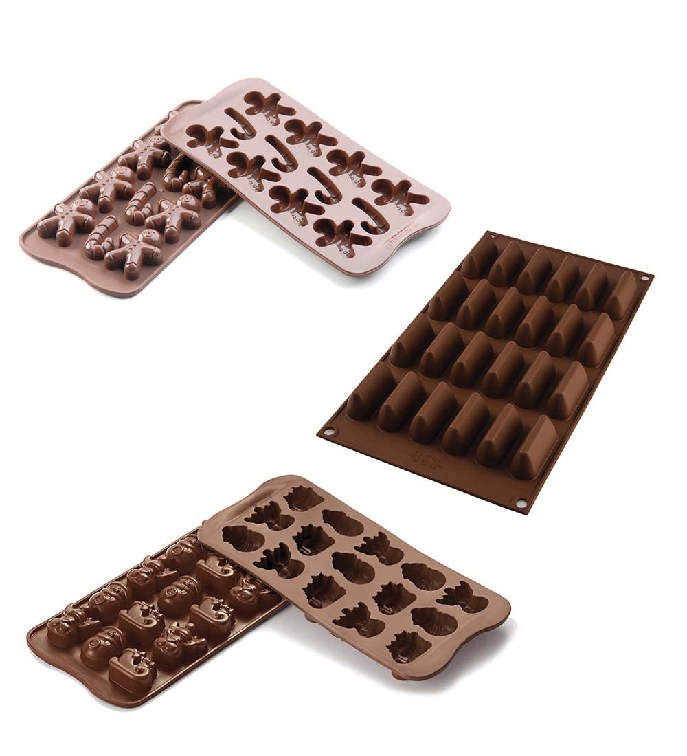 Silikomart - SET CHOCO WINTER, MR GINGER, CHOCO GIANDUIA - STAMPI IN ...