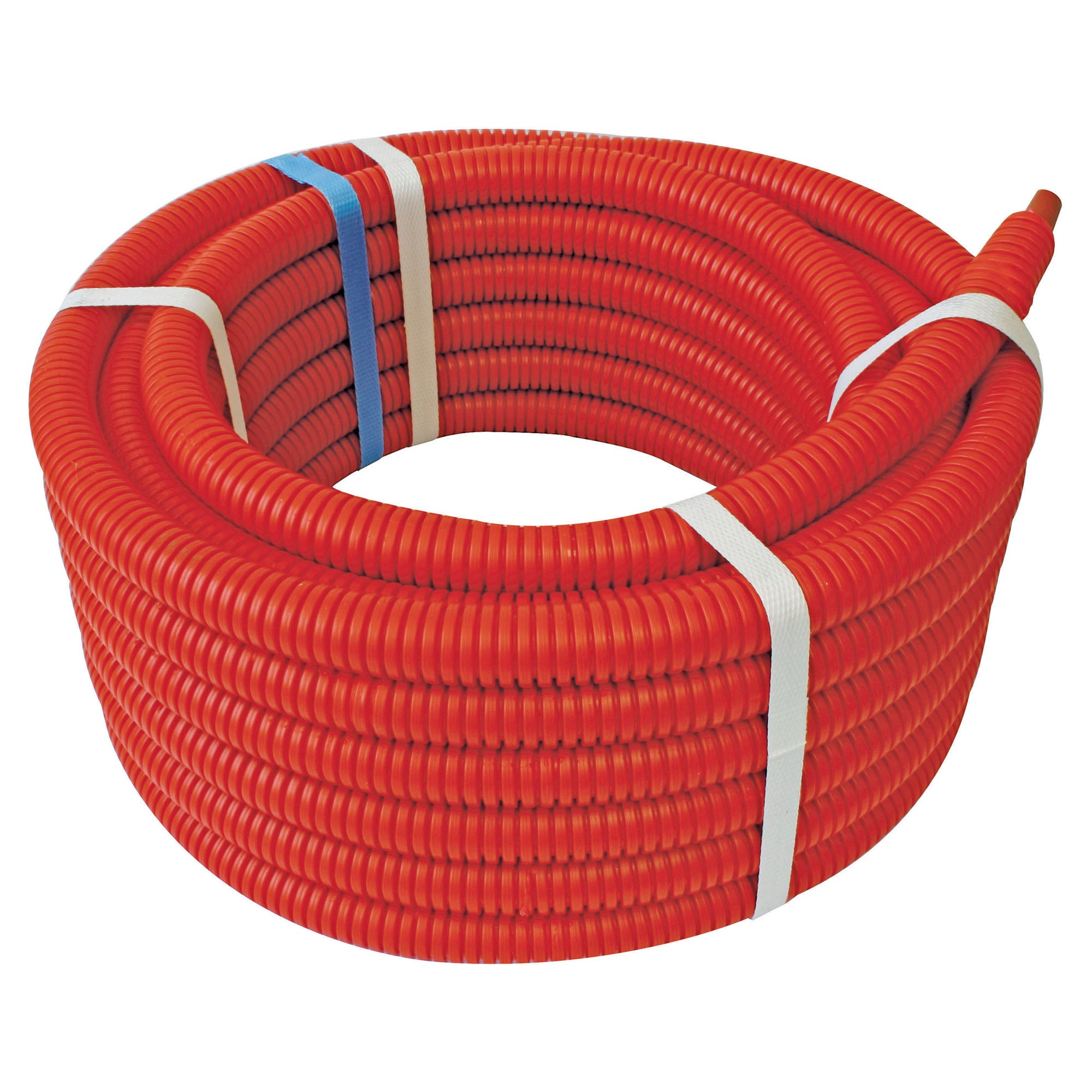 Couronne de tube PER gainé rouge Ø12 - longueur 15m | Leroy Merlin