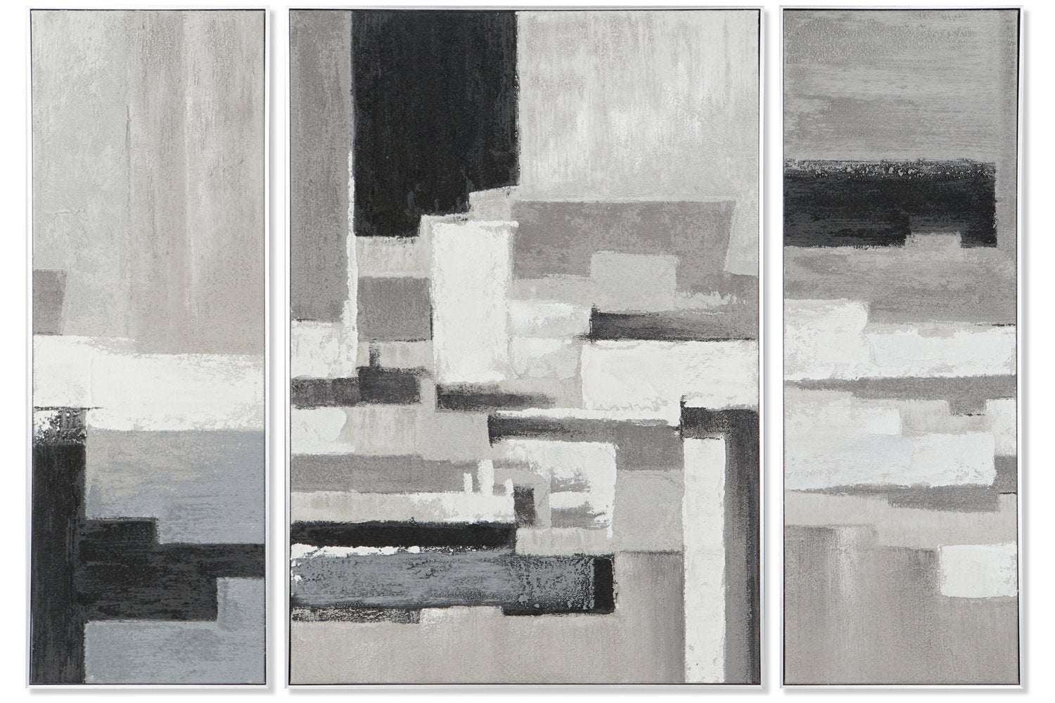 Tableau Set 3 Toile Ps 140X3,5X100 Abstrait | Leroy Merlin