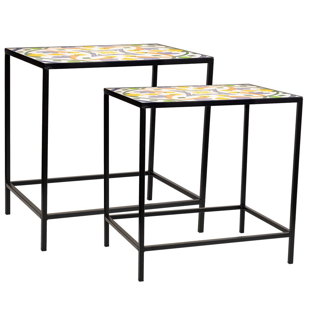 Ensemble de supports en mosaïque et fer forgé 3 pièces | Leroy Merlin