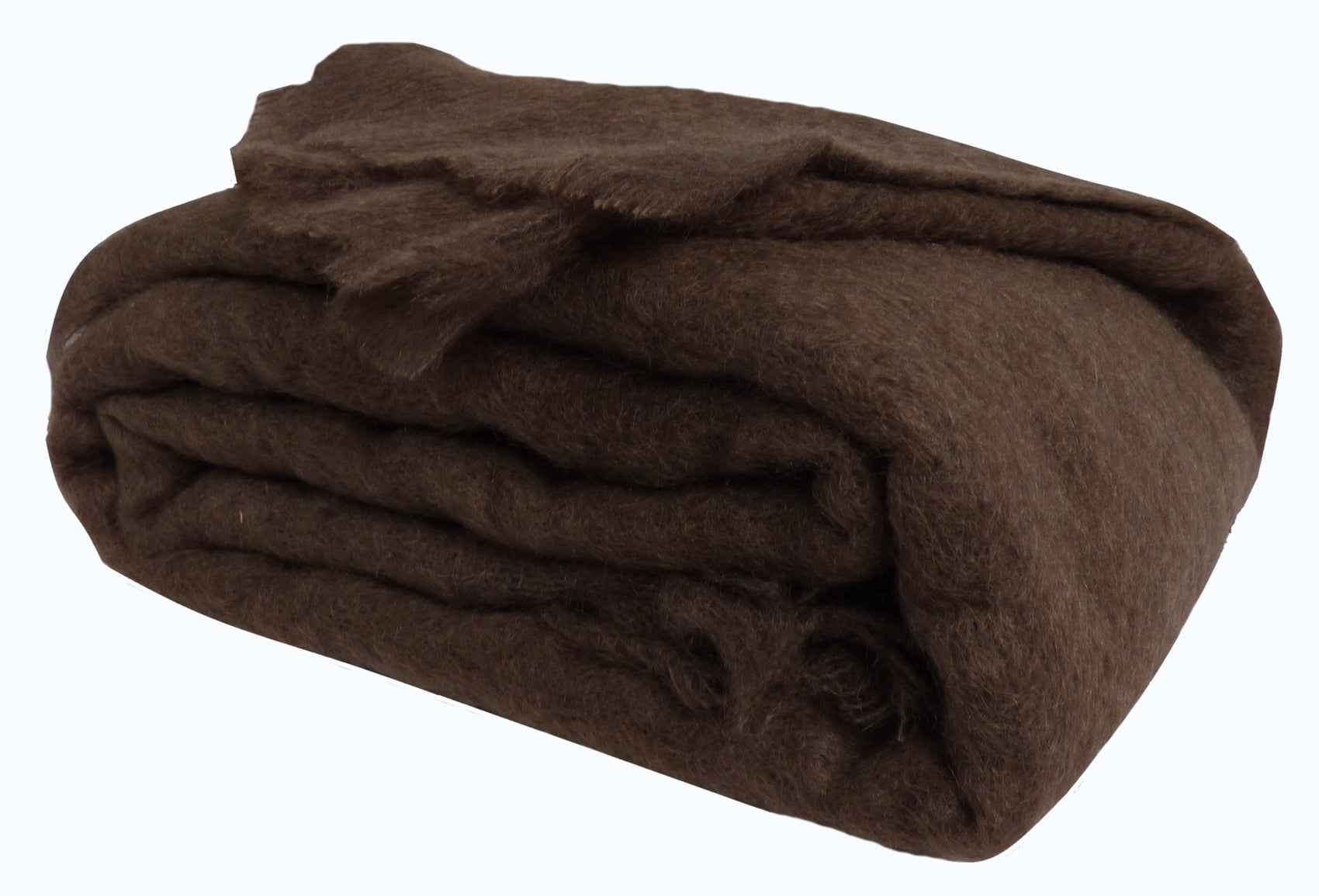 Plaid en Laine Mohair Très Douce - Marron chocolat - 130x180 cm ...