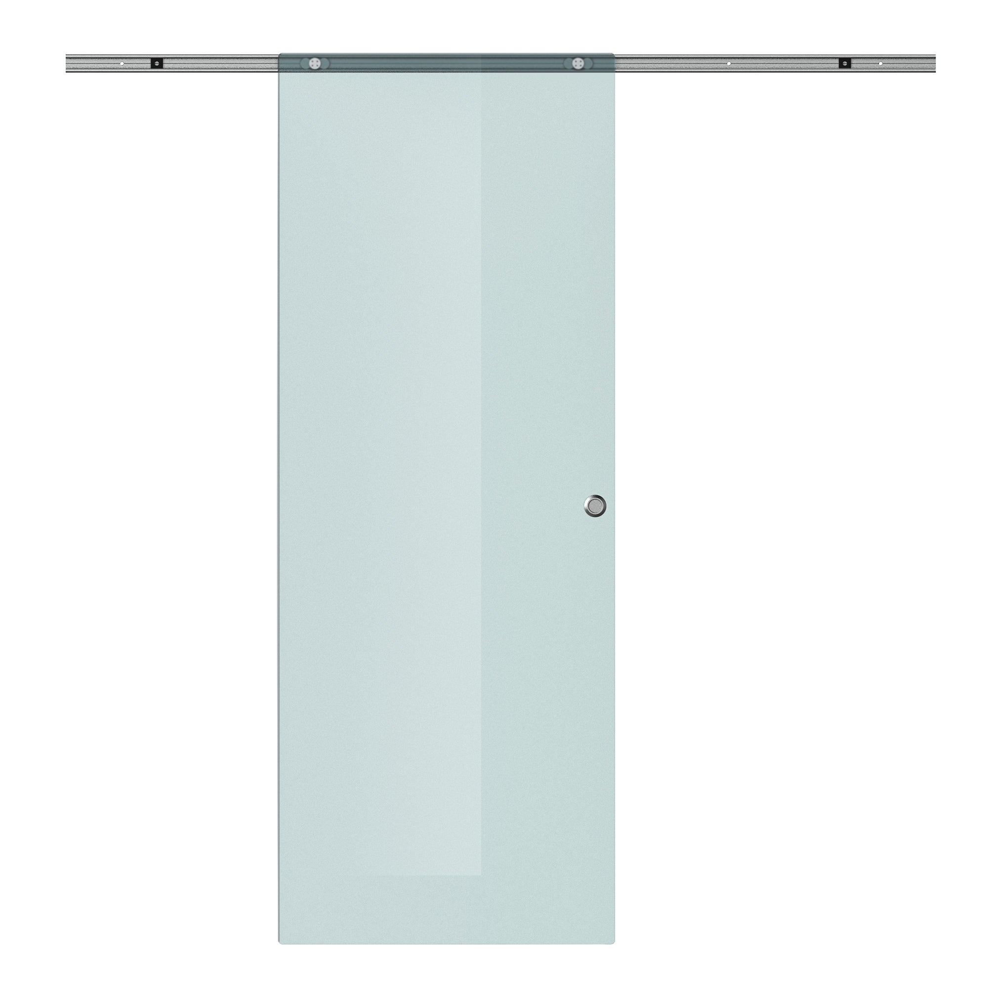 Porte Scorrevole in Vetro Satinato, 77.5x205 cm, Sistema di Sospensione ...