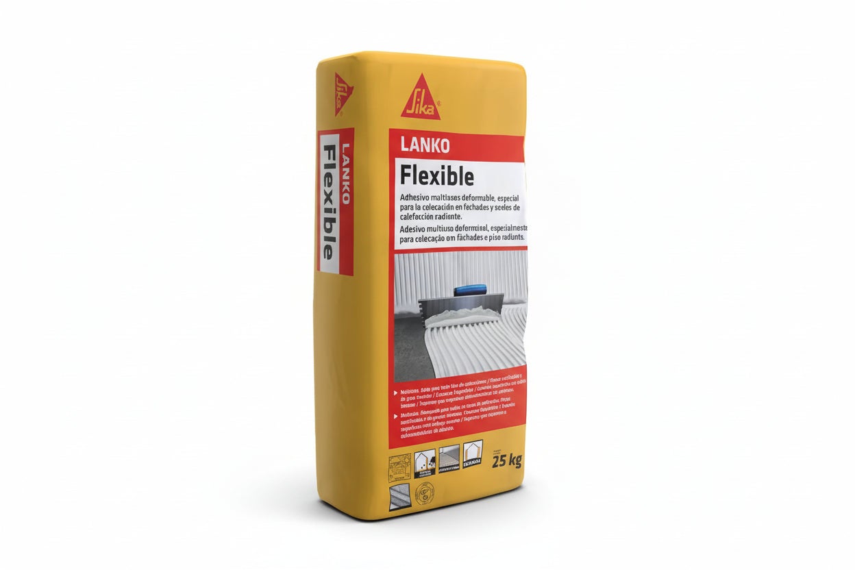 Sika LANKO® Flexible - Cemento cola flexible para cerámica Saco 25 kg ...
