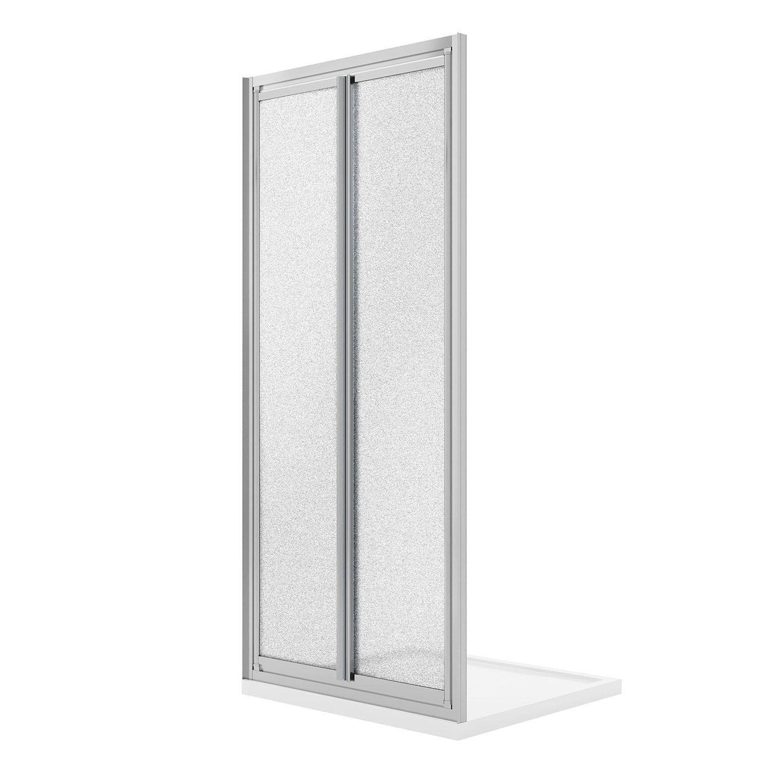 Puerta de ducha 75CM H198 Cristal Opaco Apertura a Saloon con Doble ...
