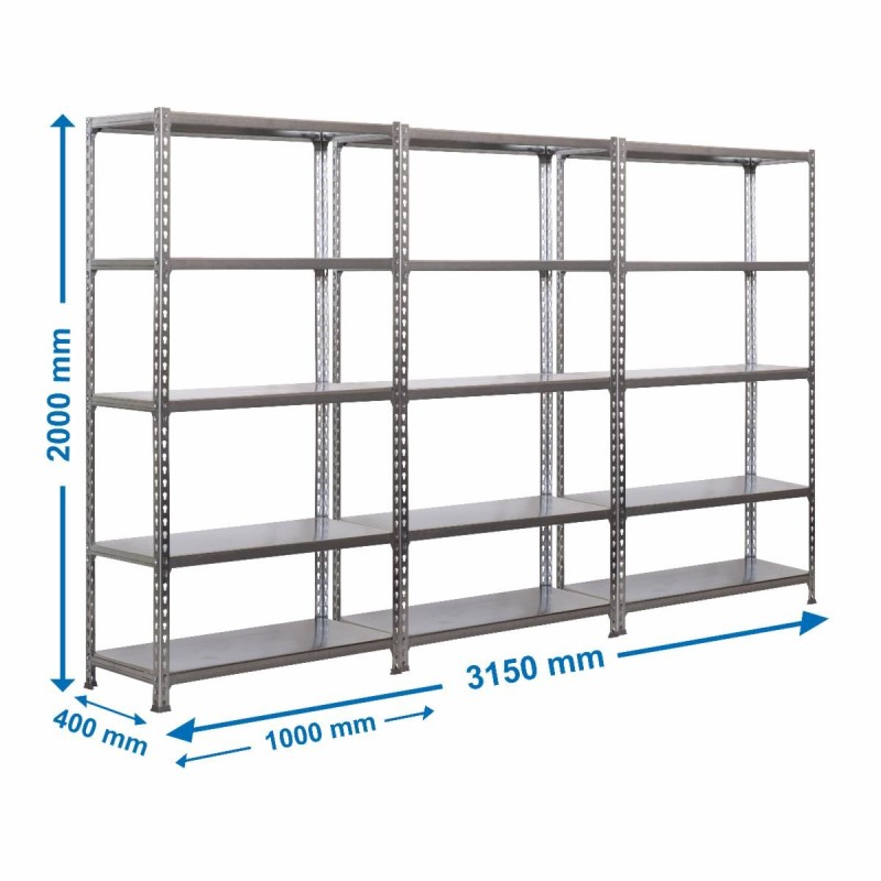 PACK 3 SIMONCLICK PLUS 5/400 GALVA/GALVA - 8425437088582 - Simon Rack | Leroy Merlin