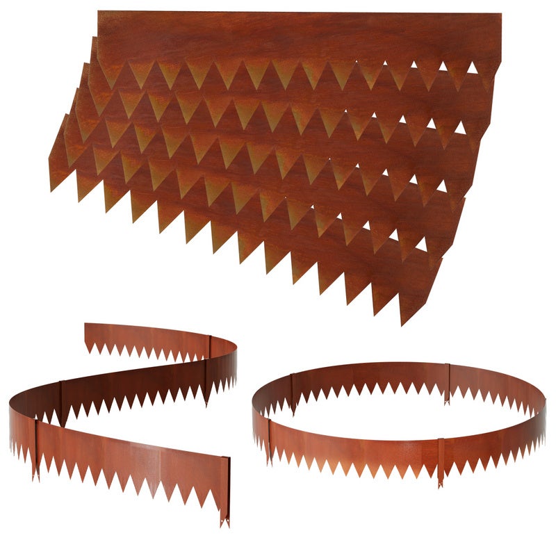 Bordure de jardin avec pointes DIY Bordure de pelouse Bordure de gazon ...