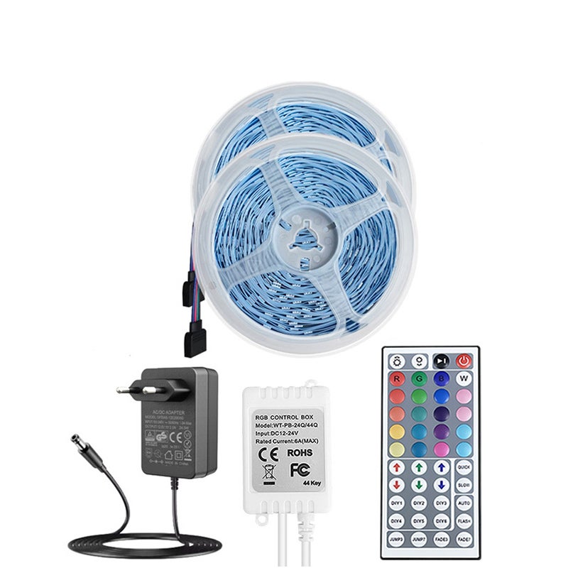 Tira de luz LED de 20 metros/tira de luz con luces LED RGB 5050 | Leroy ...