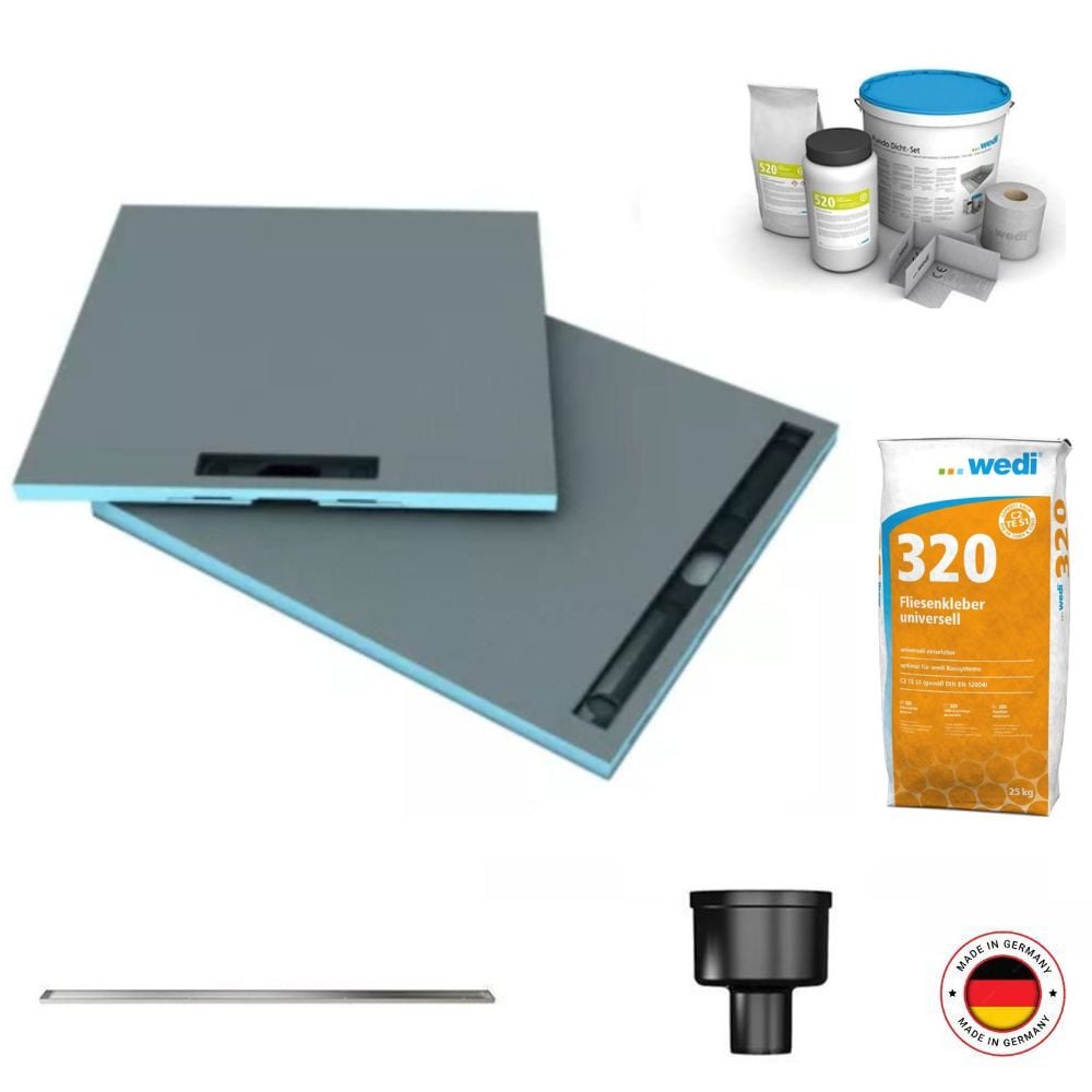 Wedi Fundo Riolito Neo plato de ducha alicatado + listÃ³n + desagÃ¼e ...