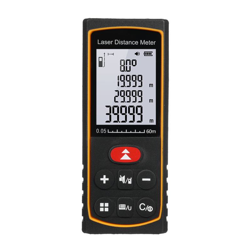 Mètre de distance portable 60m/197ft, Outil de mesure numérique avec ...