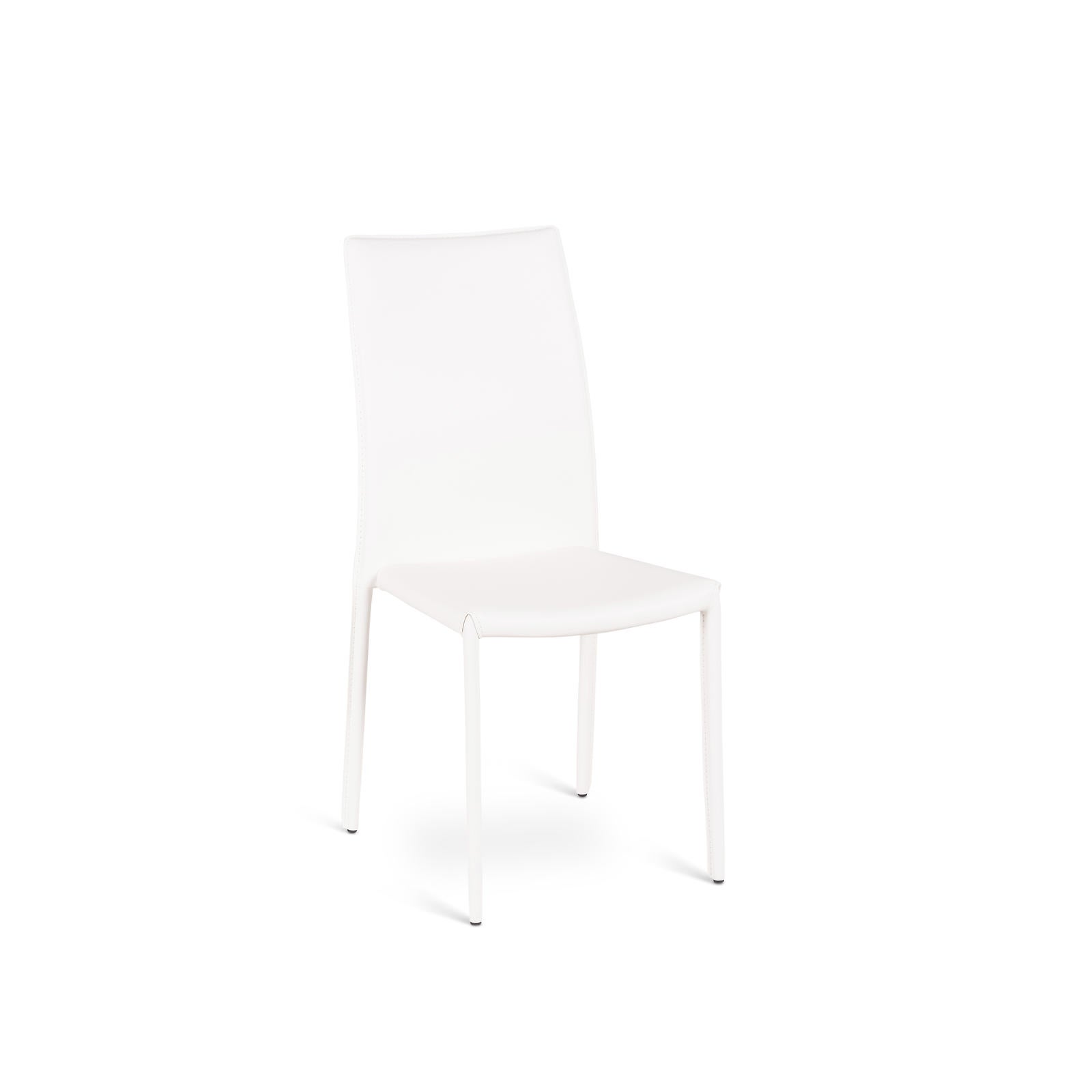 Kitty - Chaise en éco-cuir blanc 4 pcs | Leroy Merlin