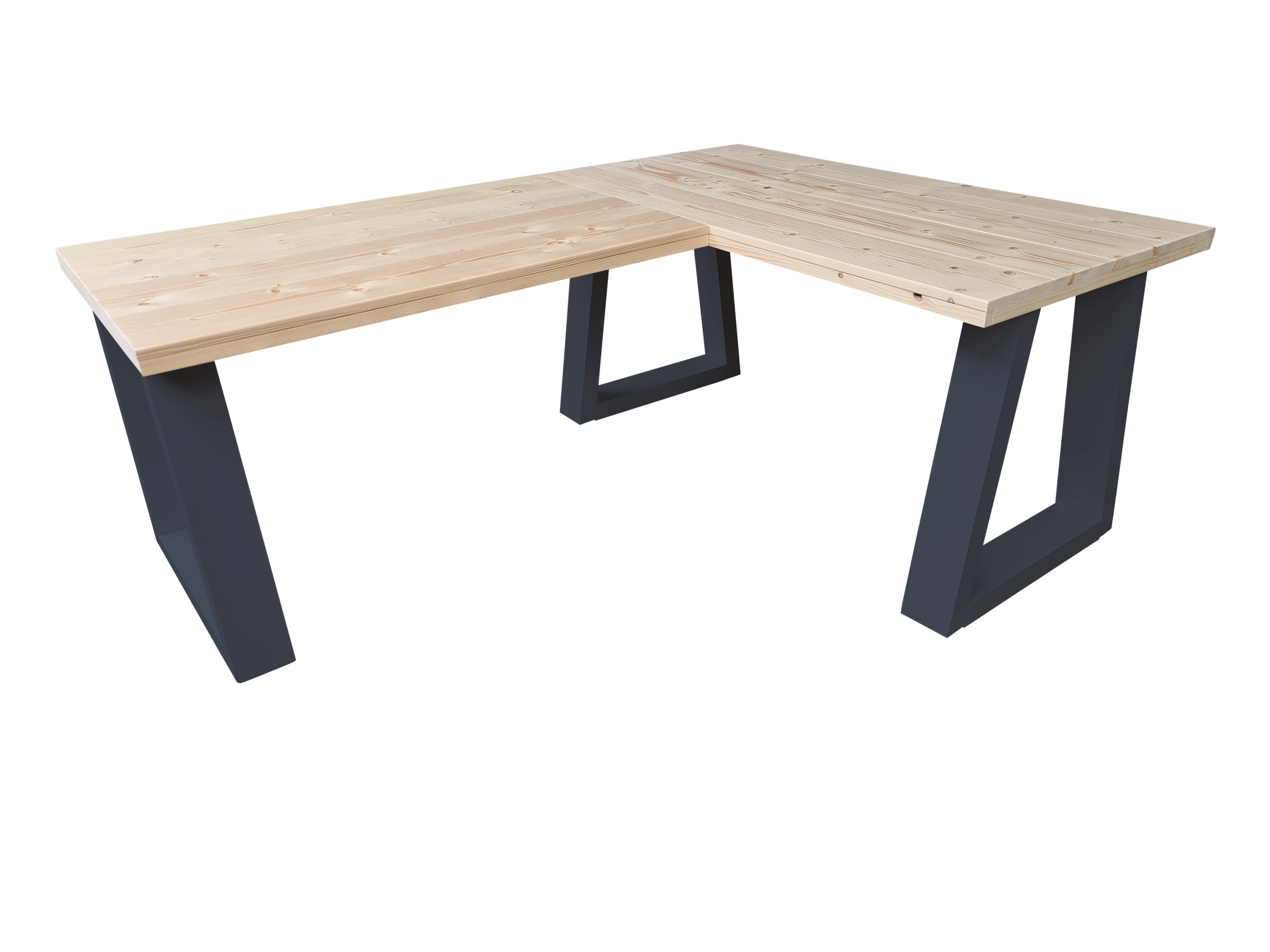 Wood4you - Bureau d'angle - Vancouver Spruce - 190/140 Anthracite ...