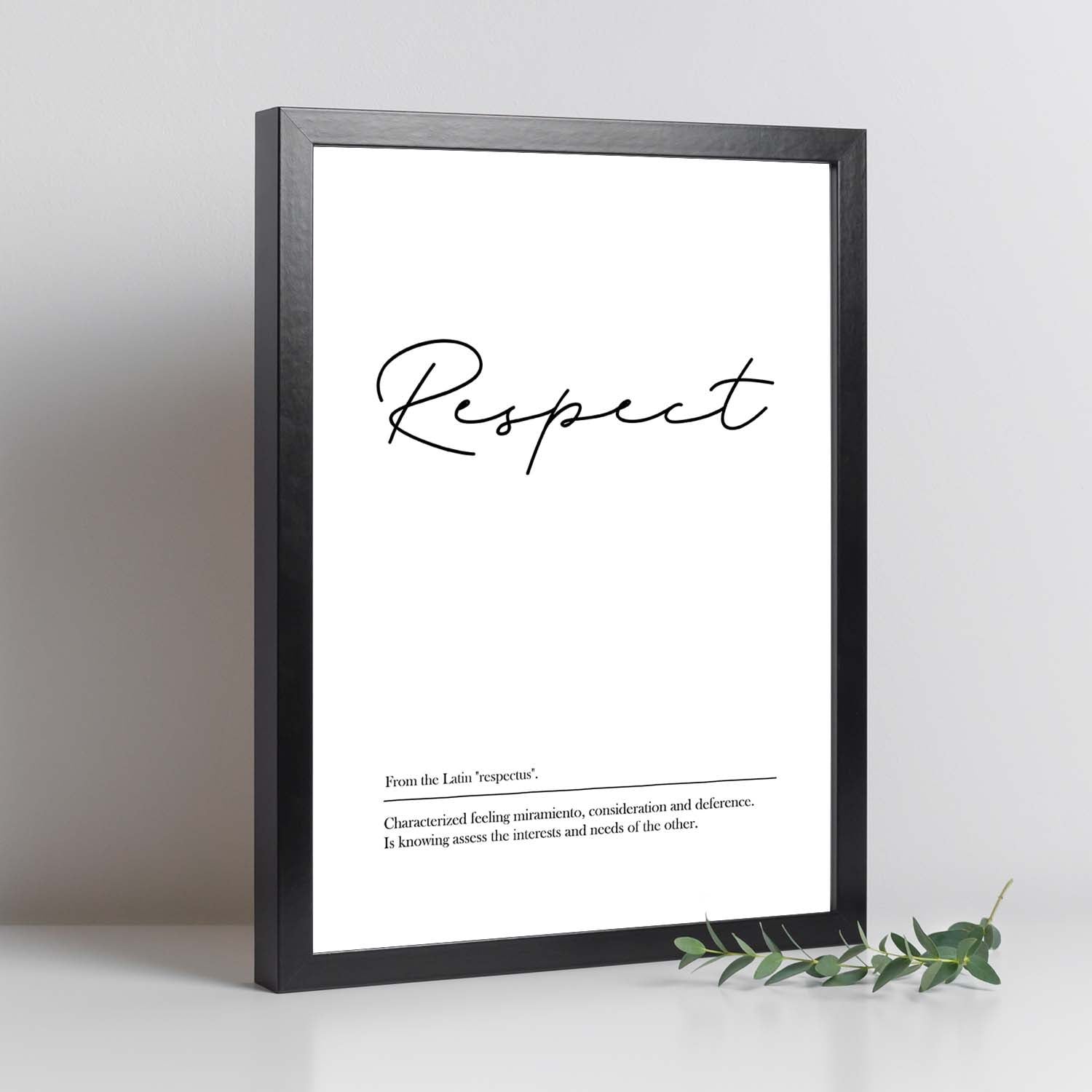 Lame Avec Une Définition Anglaise Du Respect. Affiche De Mot Avec ...