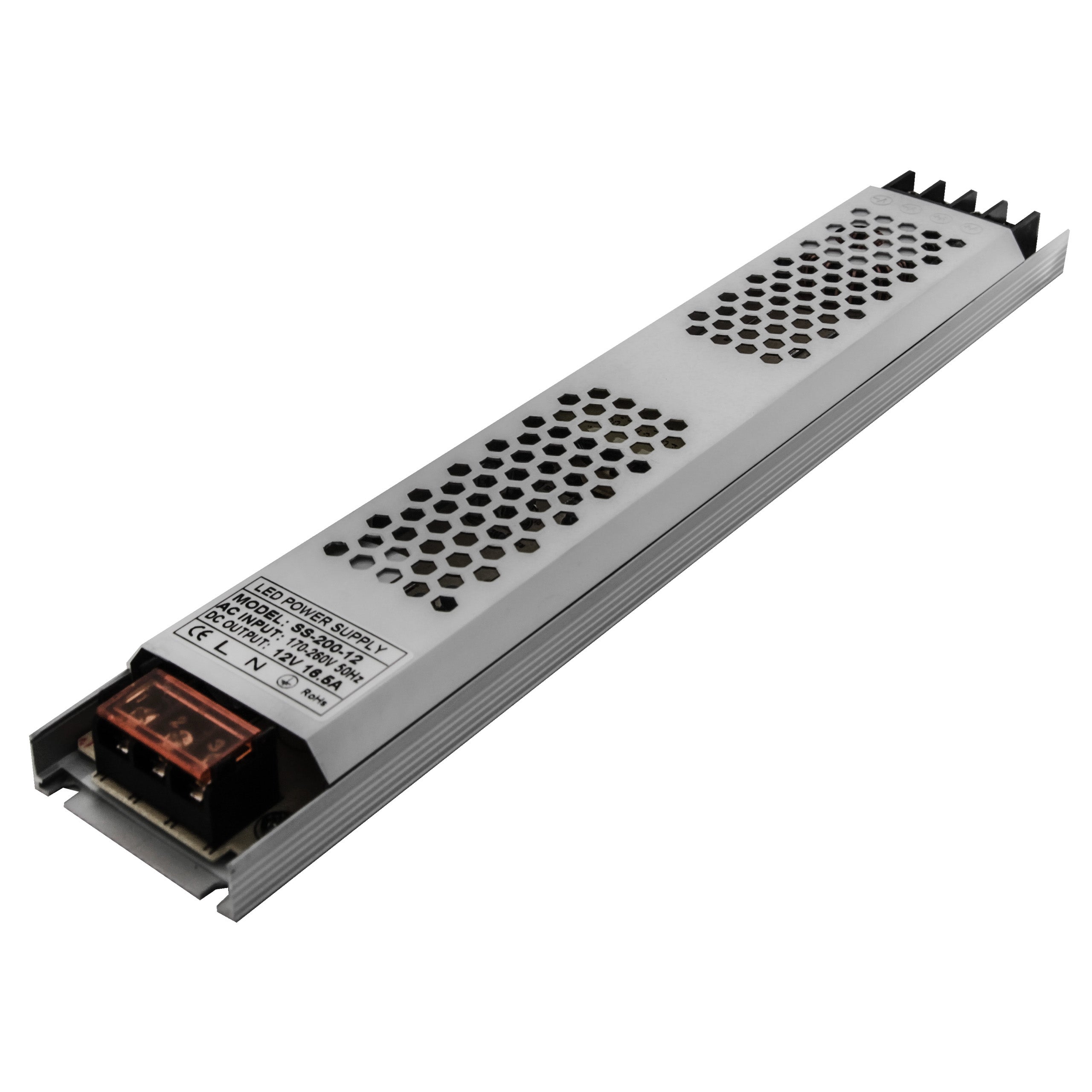 Zasilacz LED Flat 12V 200W 16.7A AC190-240V 307x53x23mm pasywne ...