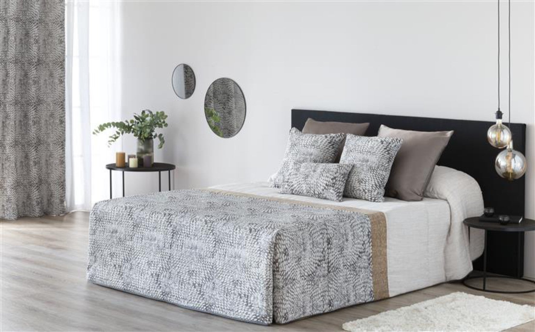 Edredón Conforter Jacquard Palma Beig para Cama de 90 cm | Leroy Merlin