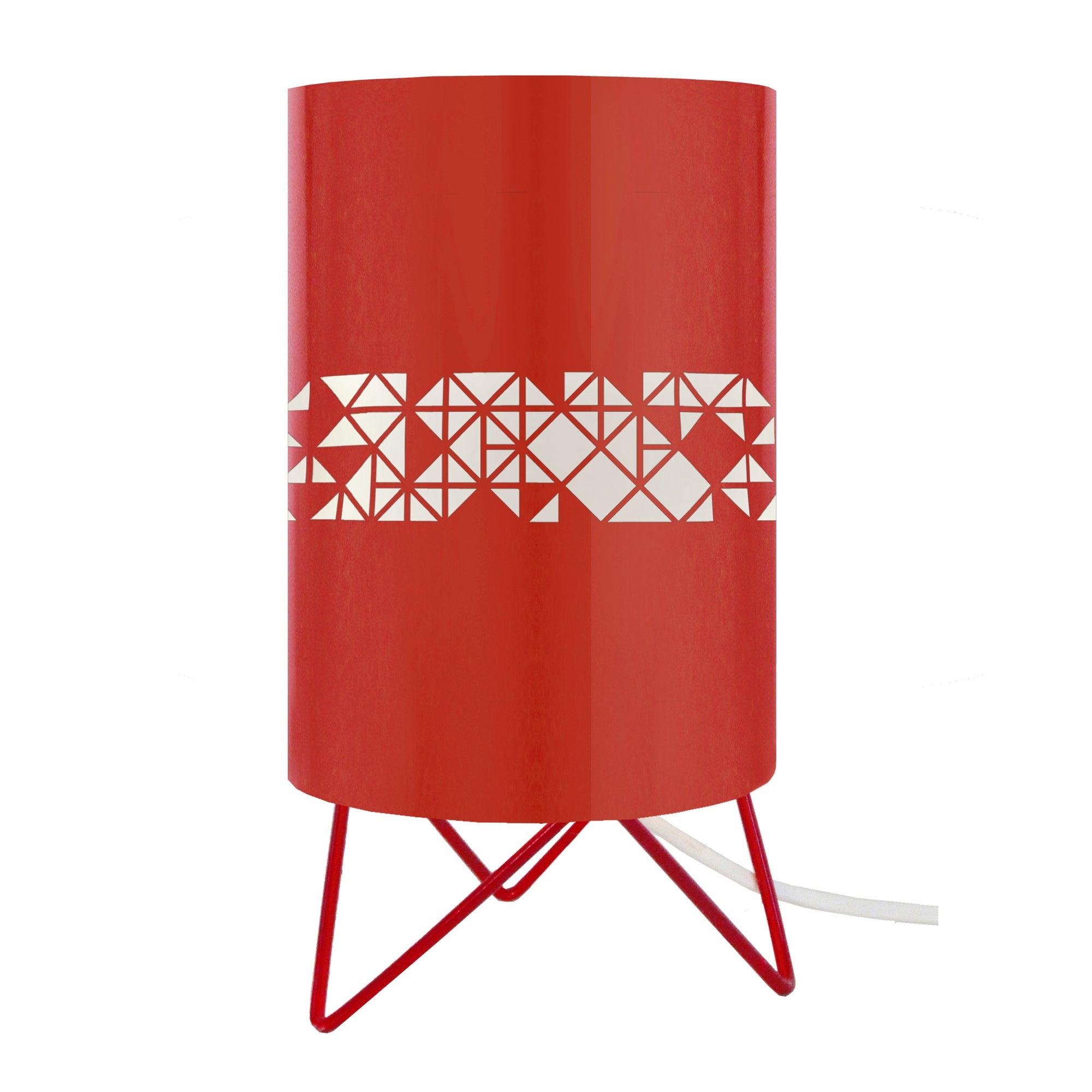 Lampe de Chevet TOSEL ,métal,Rouge ,H27xD16xP16cm | Leroy Merlin