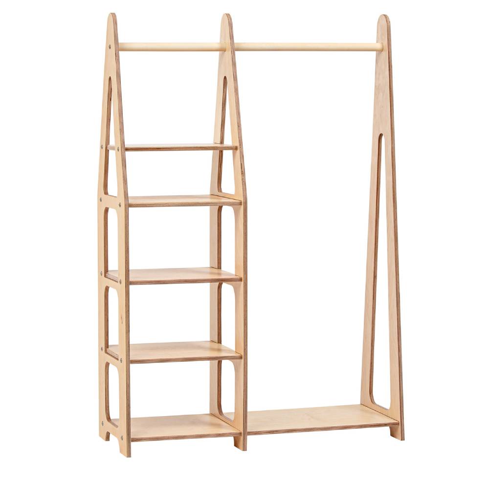 Percheros Montessori con estantes (color madera natural) | Leroy Merlin