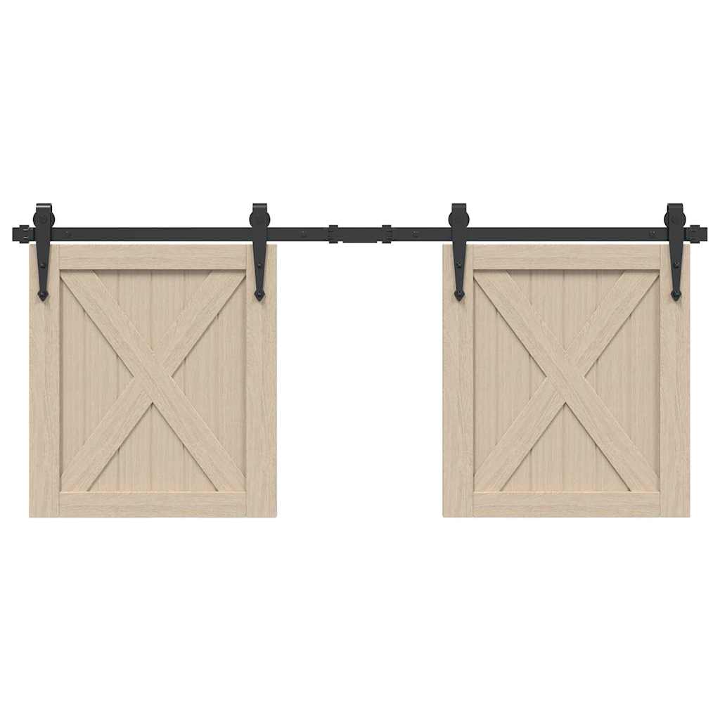 Kit de porte d'armoire coulissante 122 cm acier au carbone | Leroy Merlin