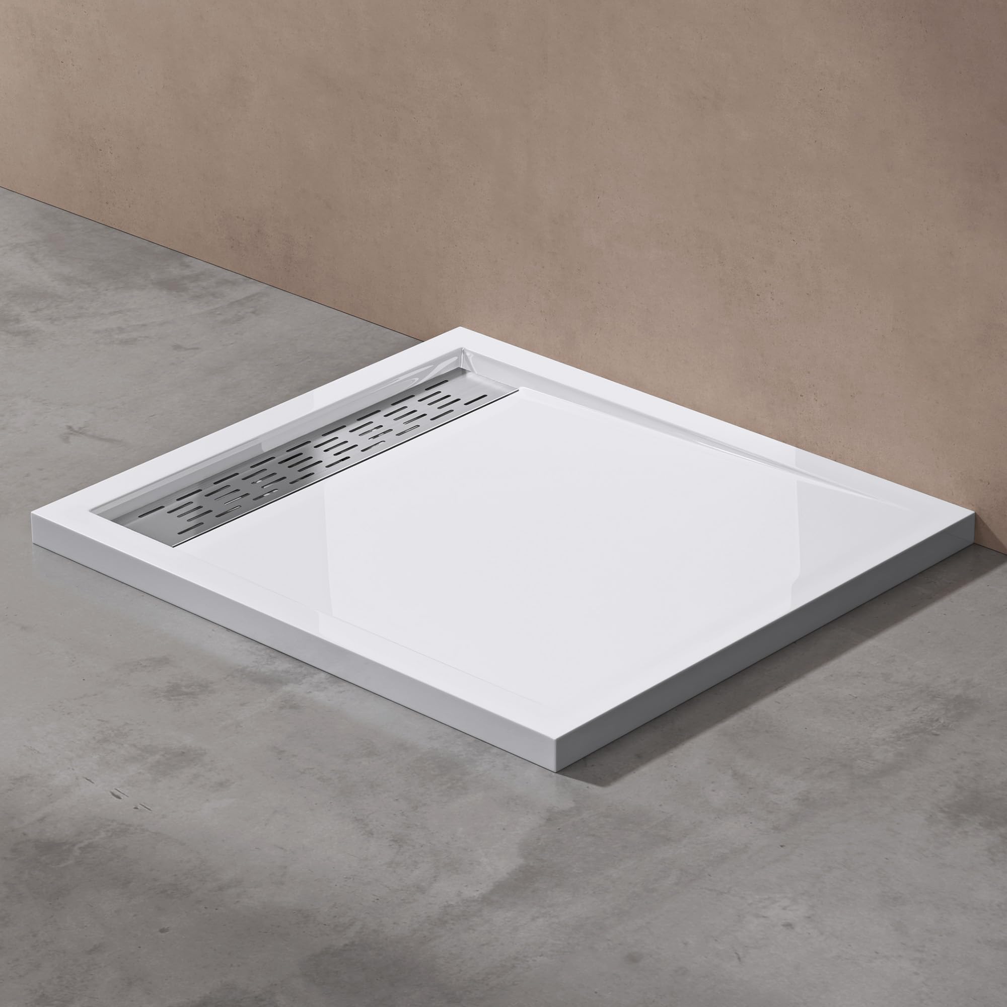 Doporro Receveur de Douche Blanc Bac à Douche Extra Plat Rectangulaire ...