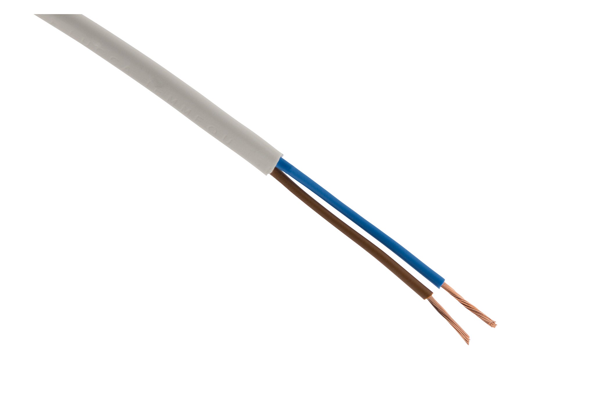 Câble d'alimentation électrique H03VVH2-F 2x0,75mm² blanc - 10m - Zenitech | Bricoman