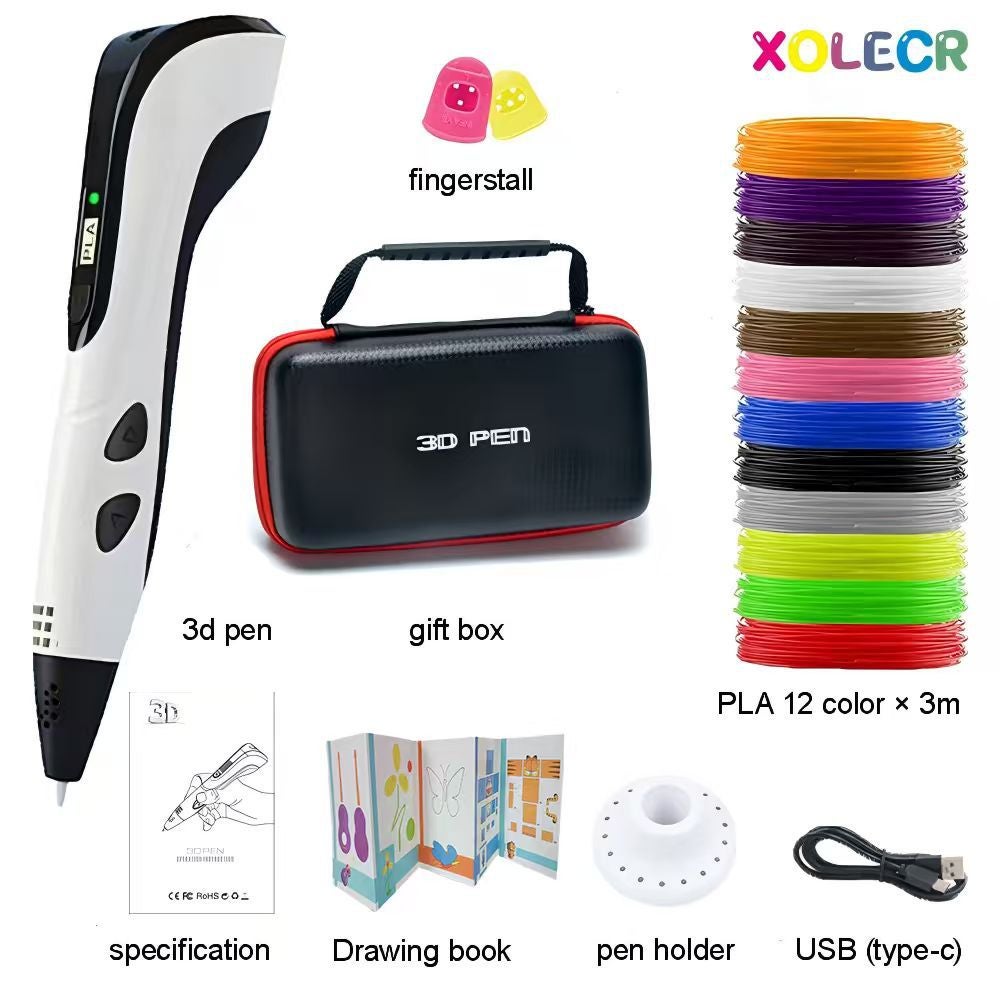 Stylo 3D Ensemble Stylo 3d + Filament Pla, Stylos 3d Avec Écran Lcd ...