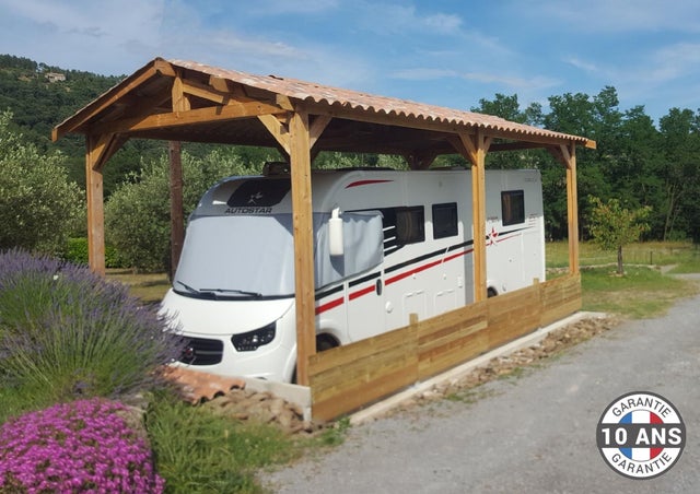 Carport bois 2 pans au meilleur prix | Leroy Merlin