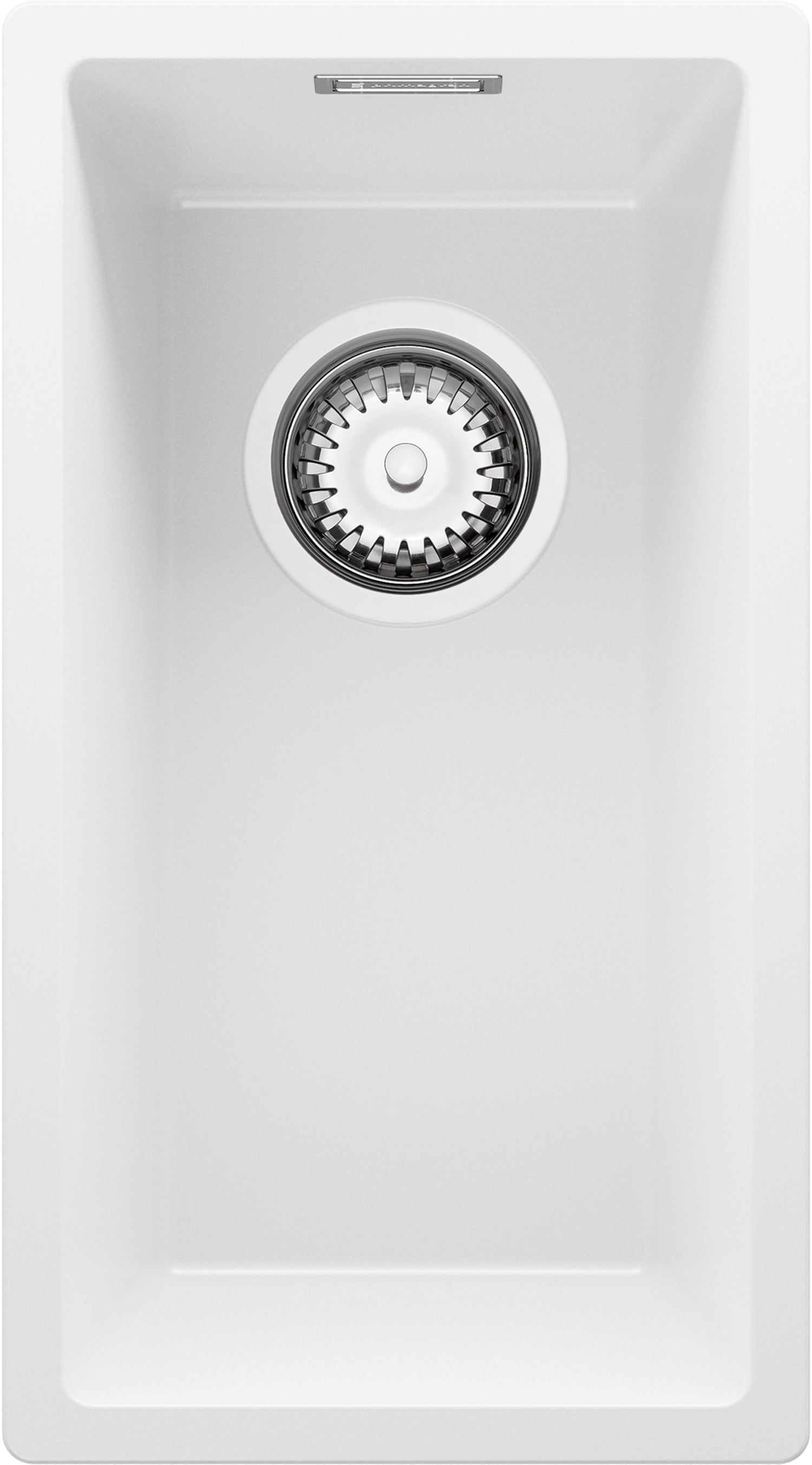 Evier Sous Plan Blanc 26x47cm, Evier en Granit 1 bac + Kit de Vidage ...