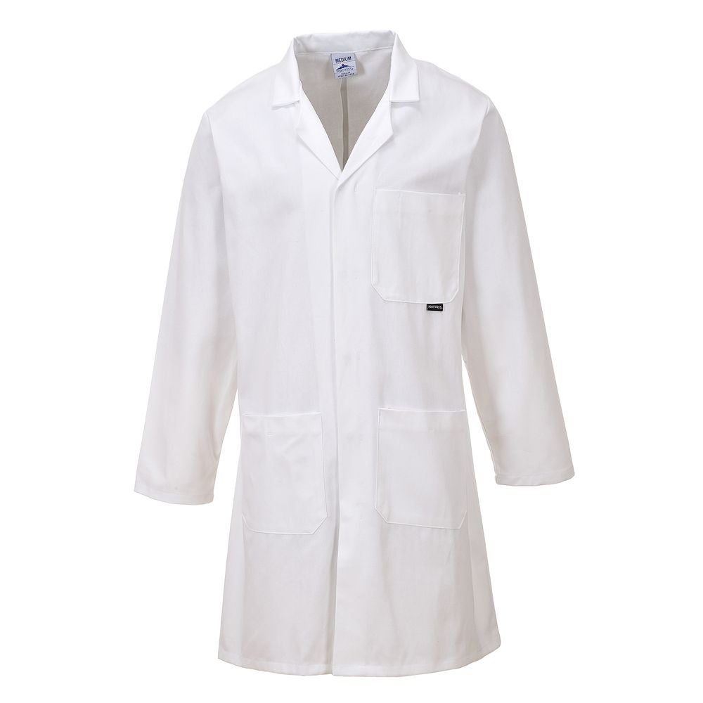 Blouse de laboratoire Portwest Standard 100% Coton Blanc M | Leroy Merlin