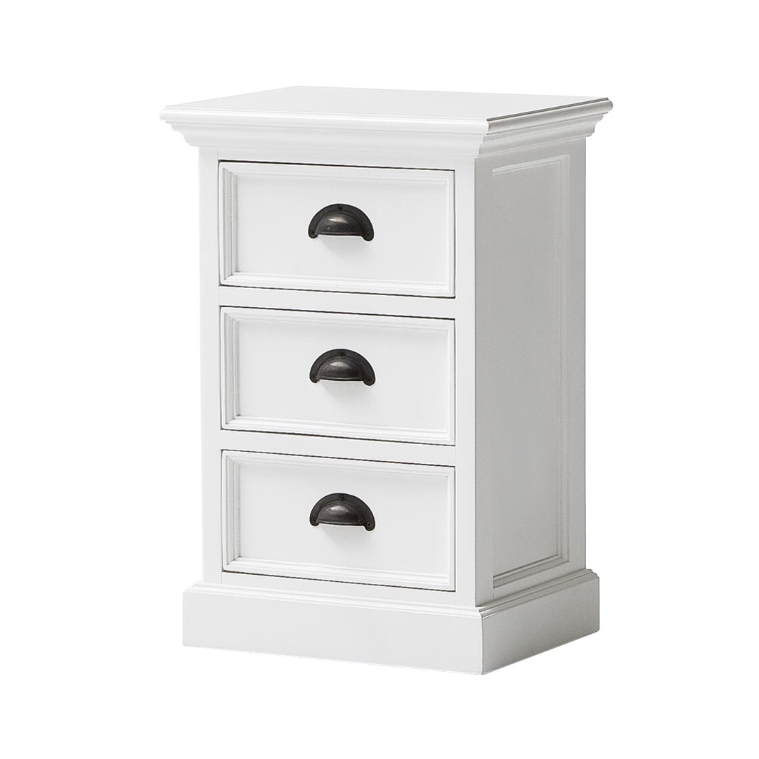 Halifax Table de chevet avec 3 tiroirs, blanc. | Leroy Merlin