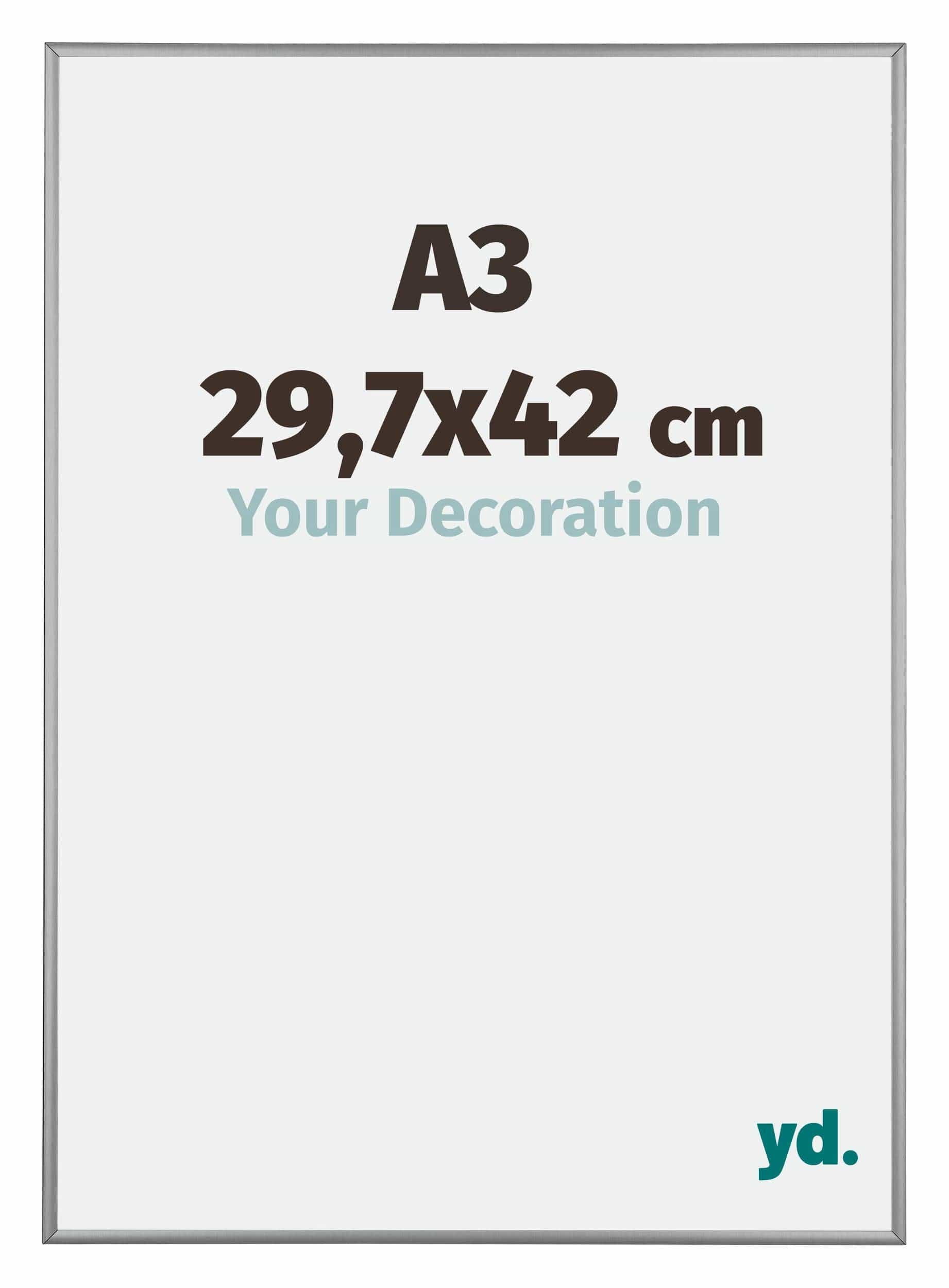 Yd. Cadre photo A3 29.7x42 cm - Platine - Aluminium - Kent | Leroy Merlin