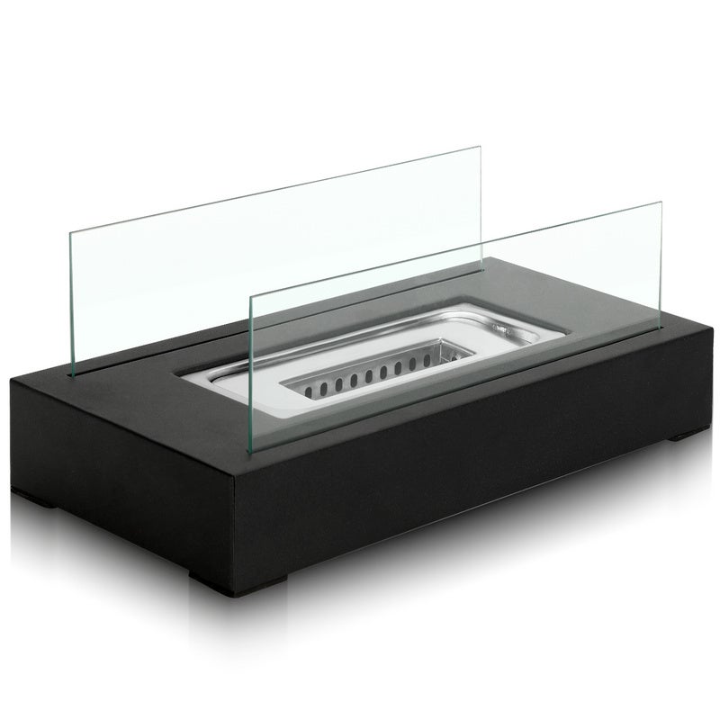 Cheminée de Table à l'éthanol avec extincteur 35 x 18 x 15 cm Noir ...