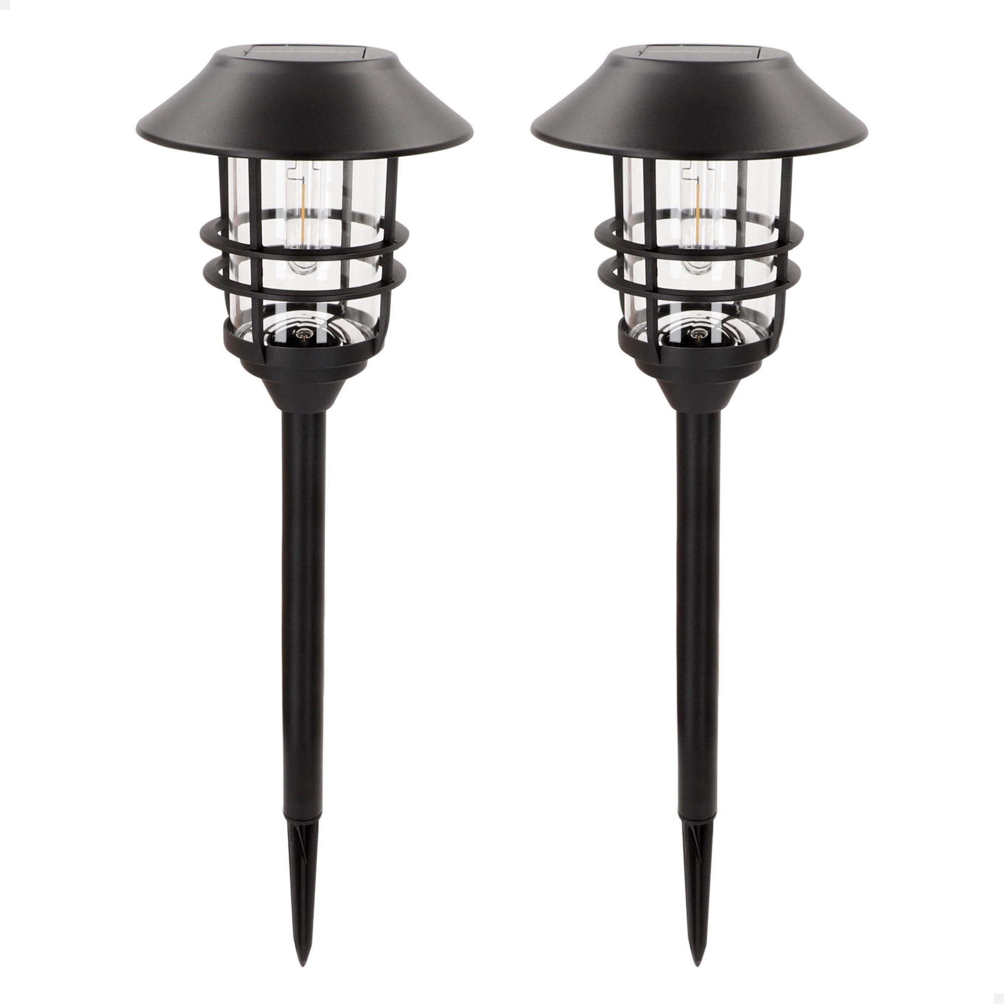 Aktive Set de 2 balizas LED solares luz cálida 6 lúmenes IP44 | Leroy ...