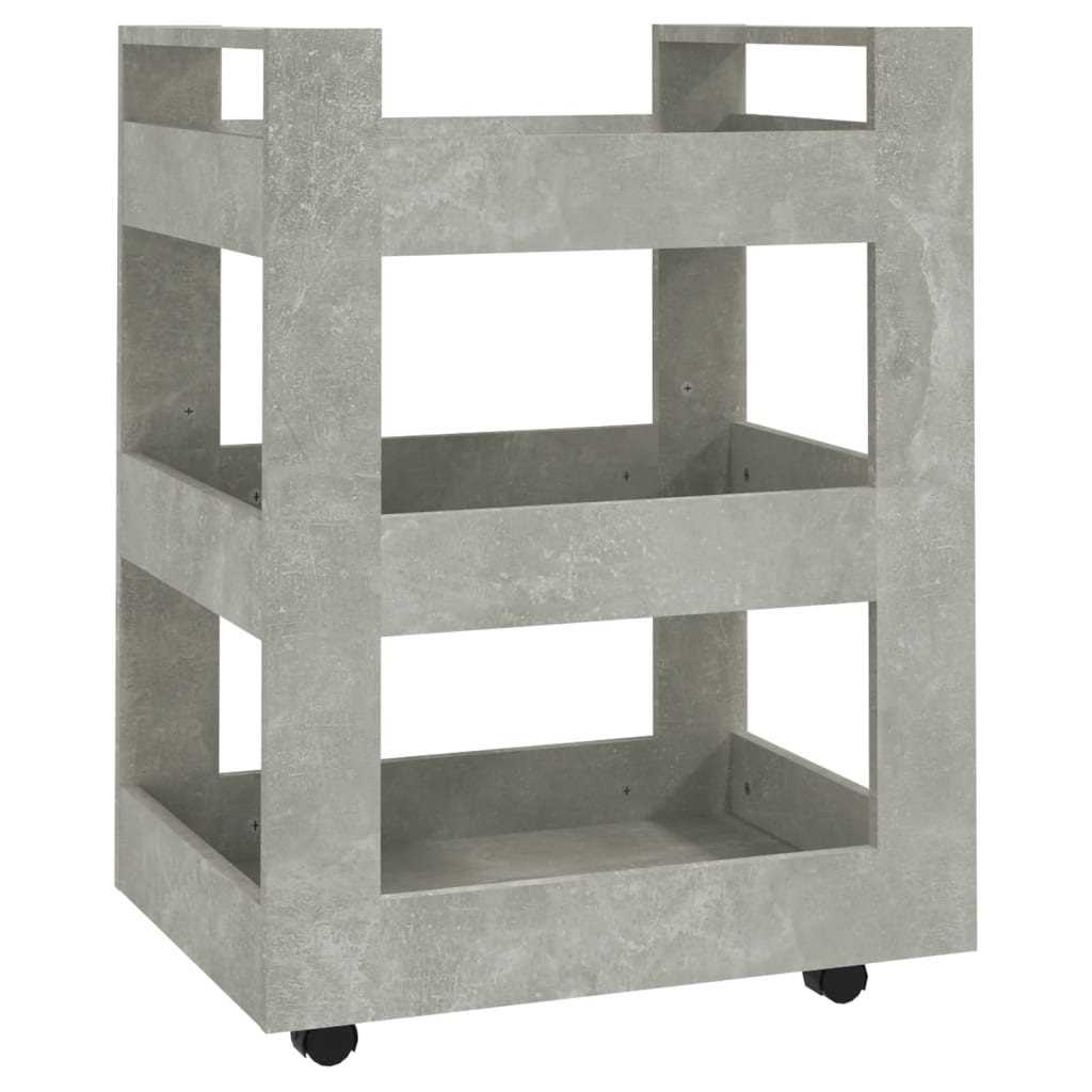 Desserte de cuisine en contreplaqué gris béton 60x45x80cm - COMFORTXL ...
