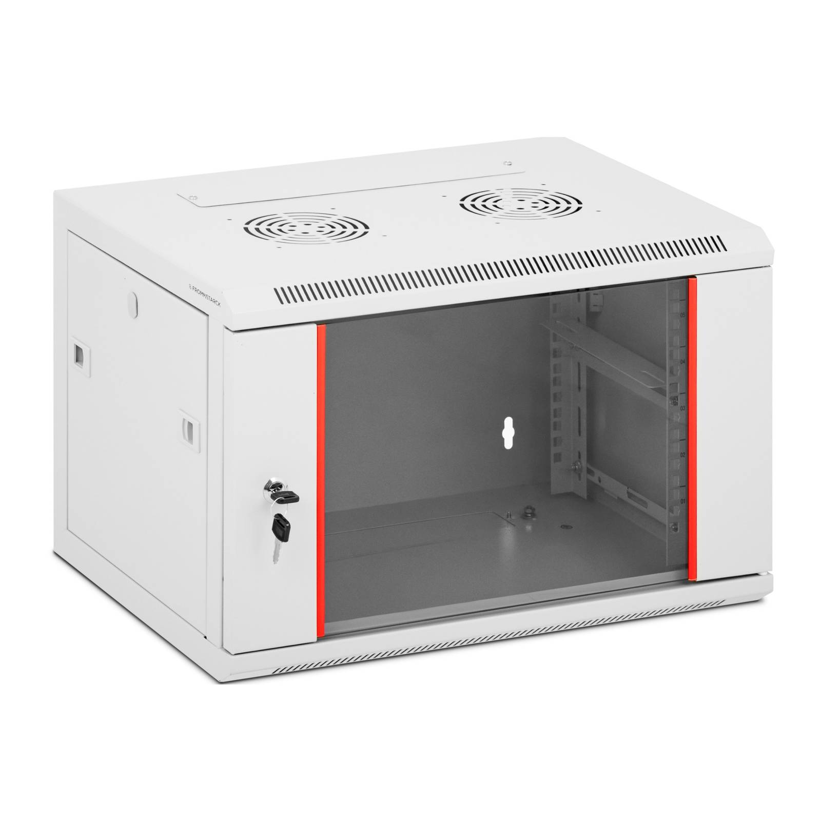 Armadio Rack Dati 19 Pollici Chiudibile A Chiave 6U Nero Alloggiamento ...