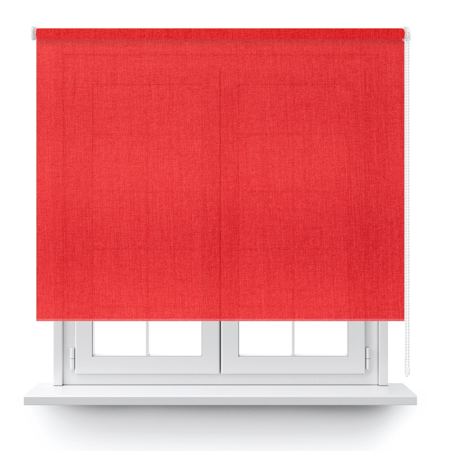 Store à rouleau rouge translucide 140x200cm. | Leroy Merlin