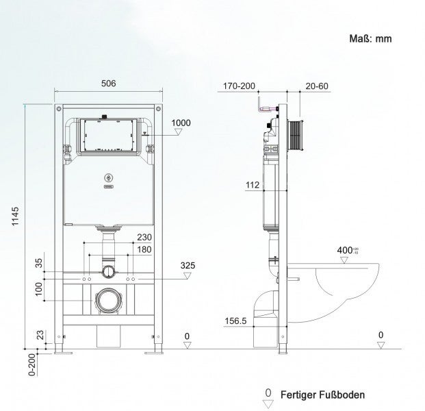 BERNSTEIN - Bâti-support WC suspendu universel réglable 50x17-20x114 ...
