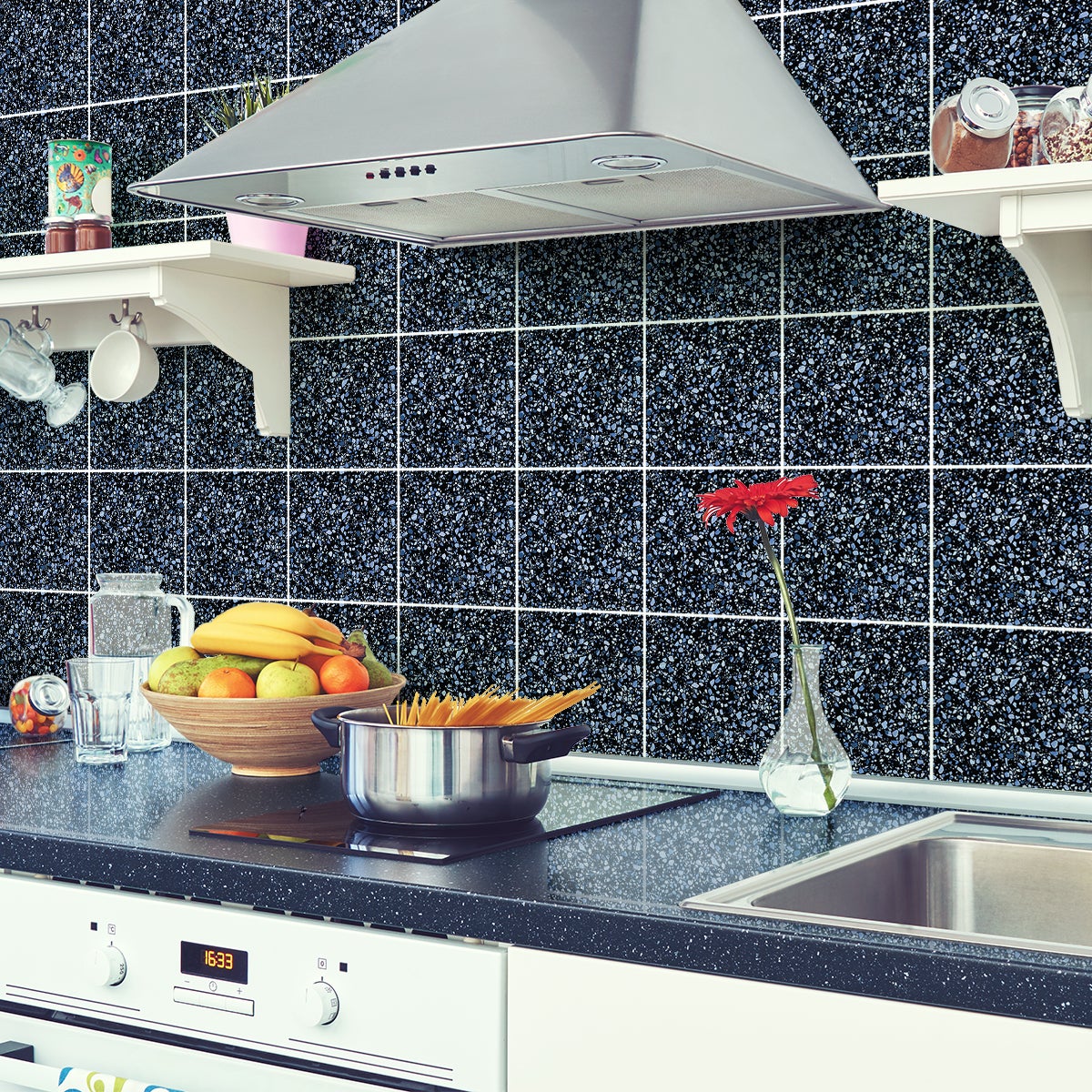 Sticker Mural Carrelage adhésif Cuisine Salle de Bain - 60 STICKERS ...