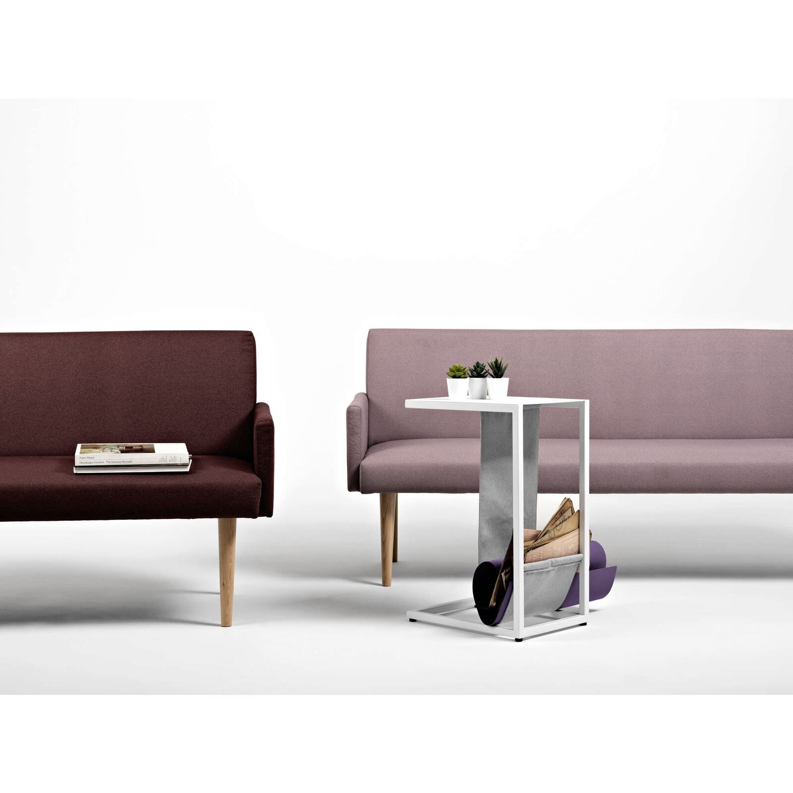 Bout de canapé lupe 30 x 40 x 60 cm Blanc | Leroy Merlin