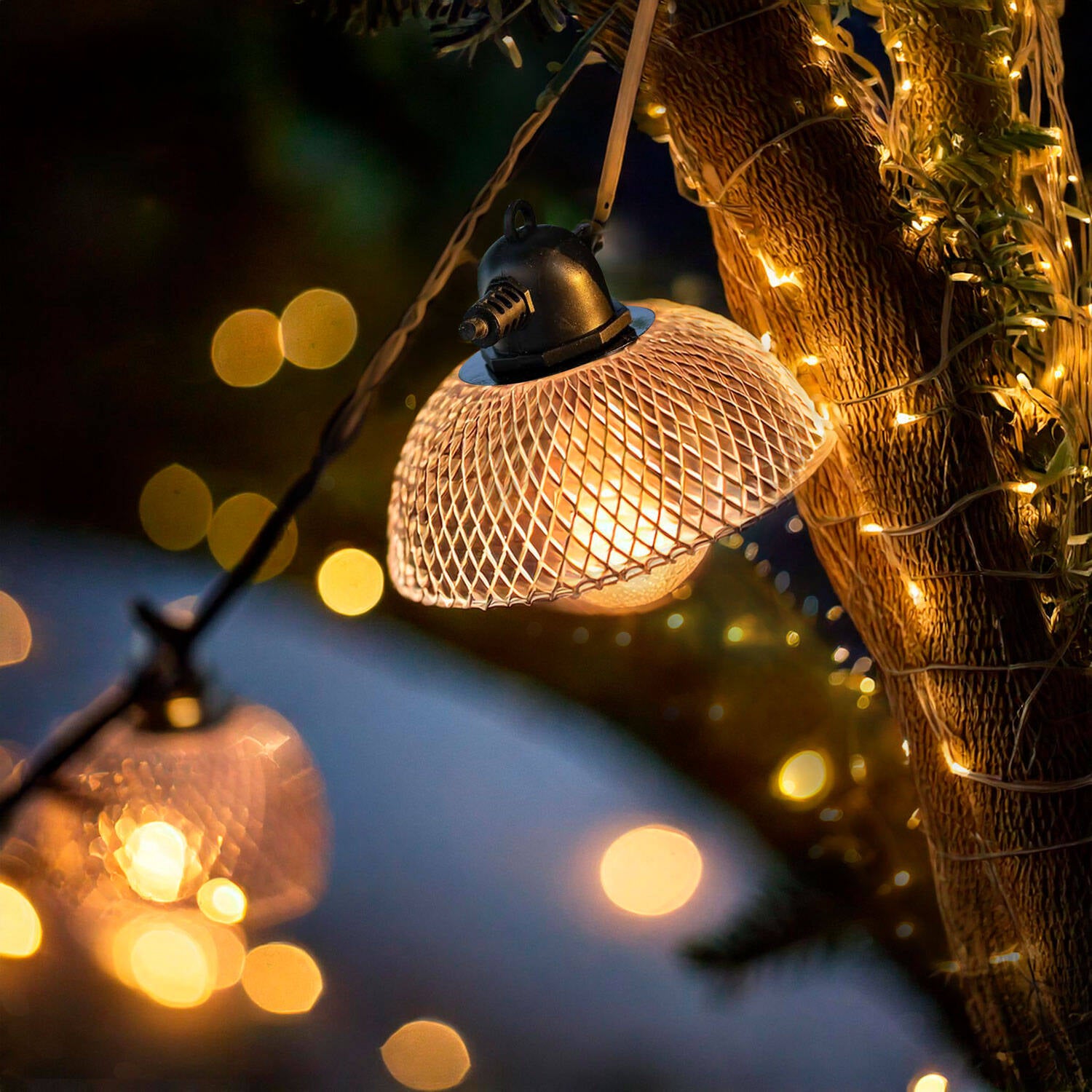 Ledkia Guirnalda Solar Exterior LED de Bombillas Kodos 6.5m Blanco ...