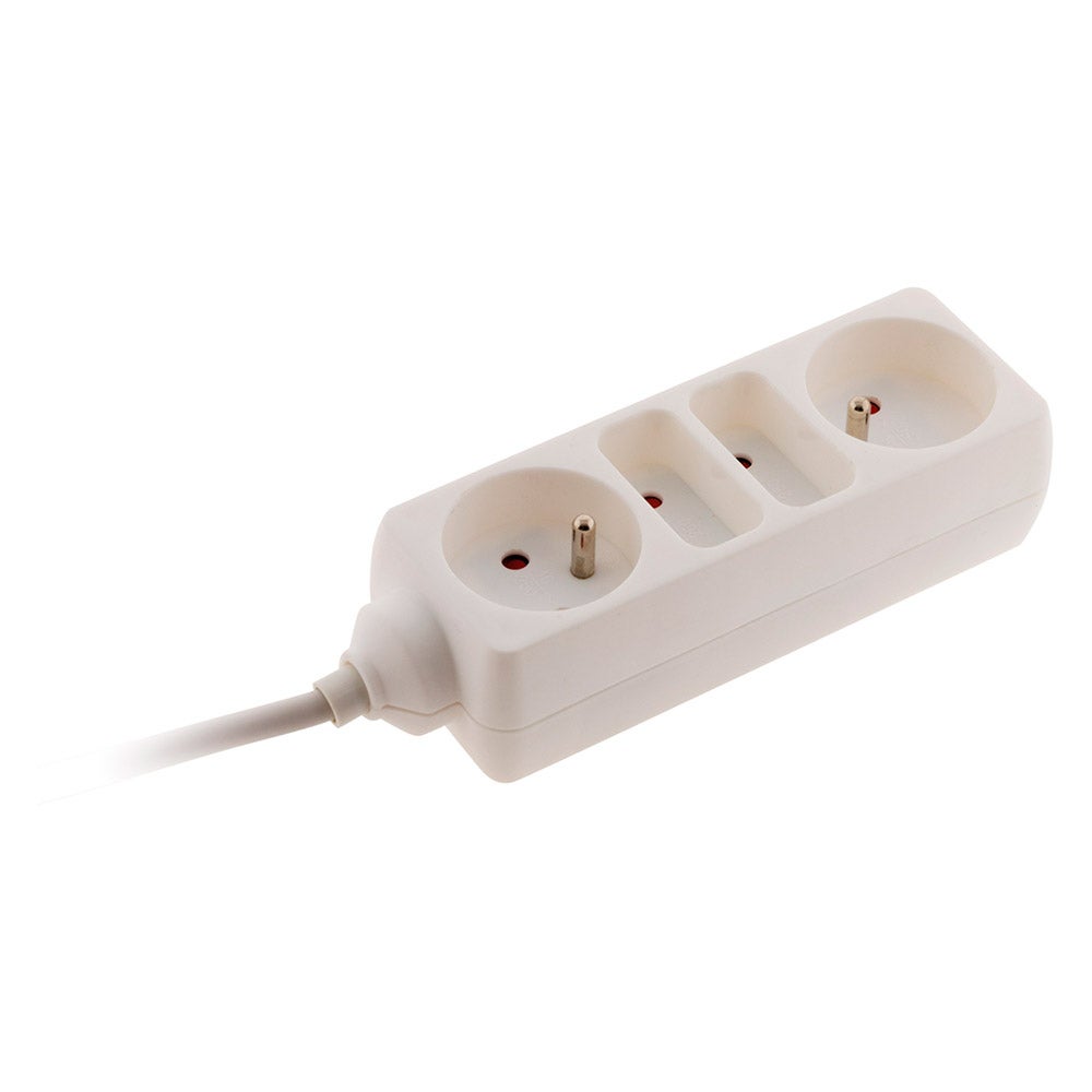 Bloc multiprise 2x6A + 2x16A - Blanc - Zenitech | Leroy Merlin