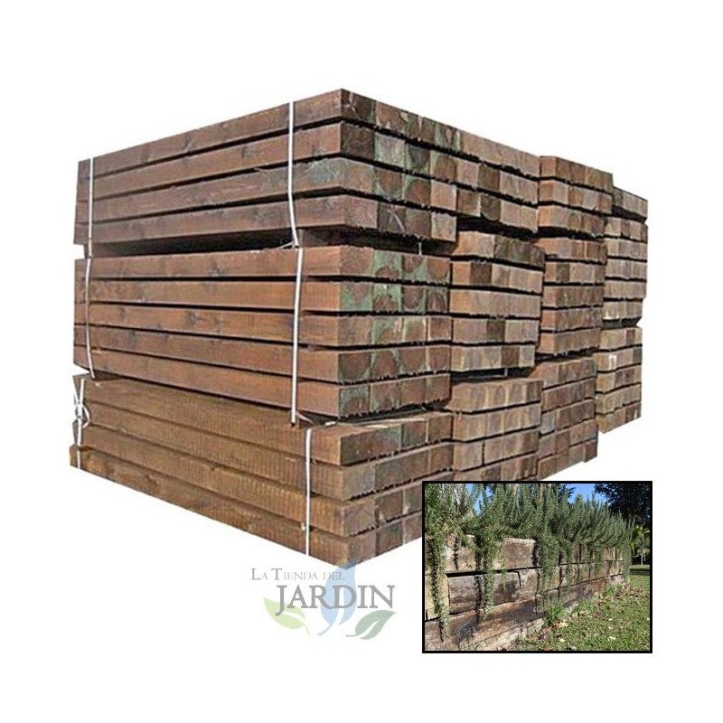 Traversina in legno trattato, per realizzare cordoli, composizioni ...