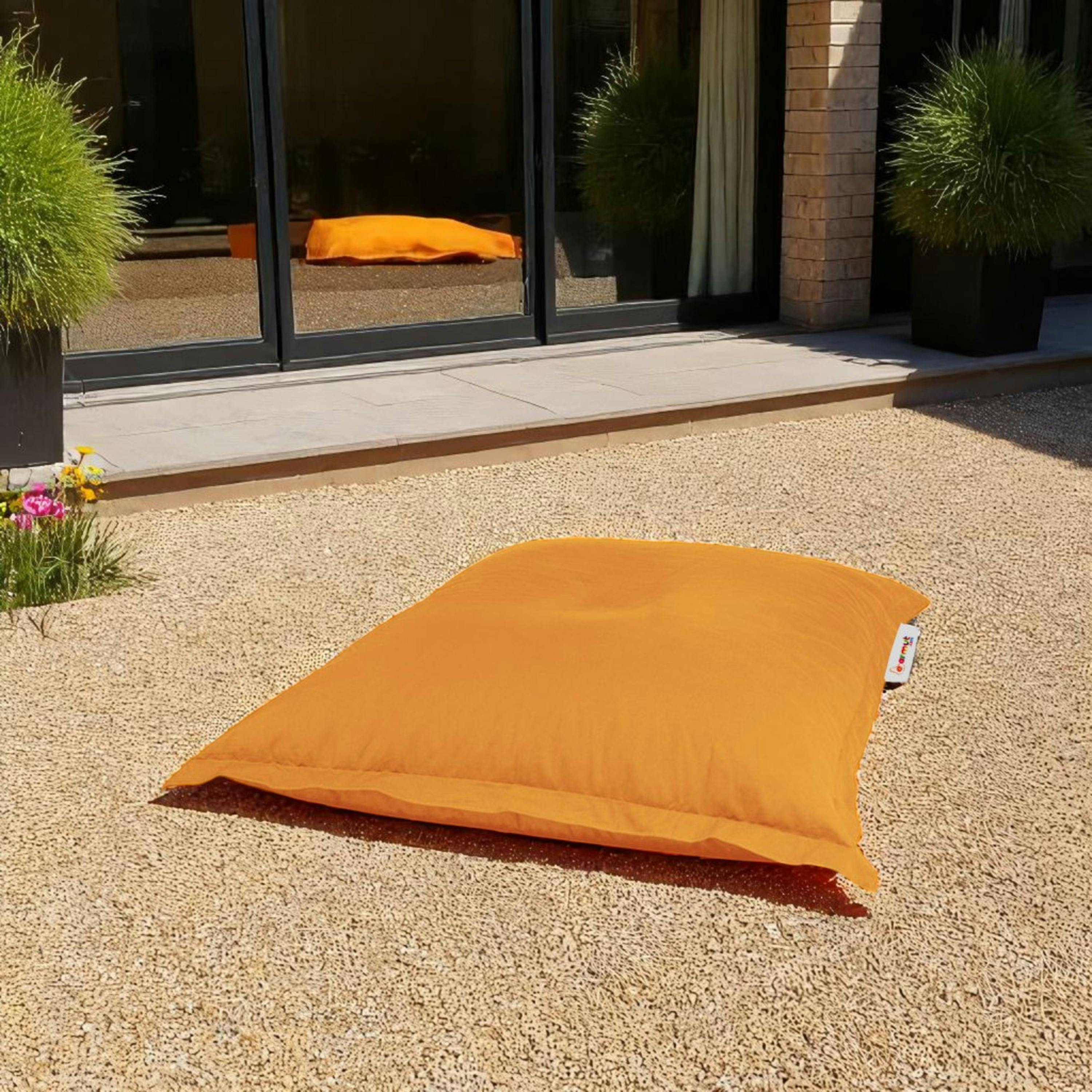 Pouf coussin de sol extérieur orange - 100 cm ARTA | Leroy Merlin