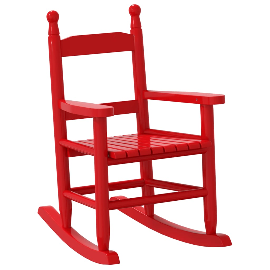 Mecedora para niños madera maciza de álamo roja CFW582083 | Leroy Merlin