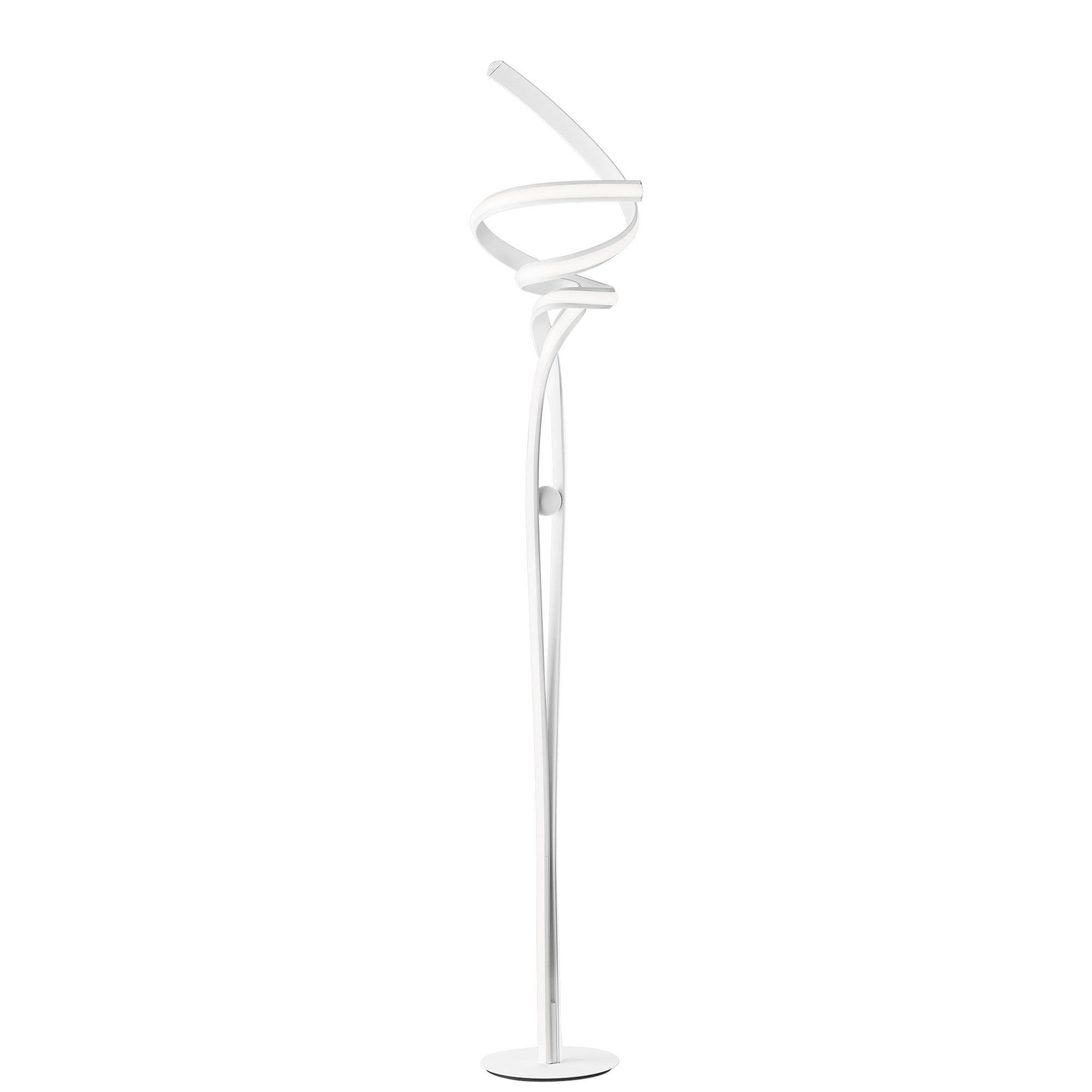 Lampadaire LED MYSTRAL en aluminium blanc avec diffuseur en silicone ...