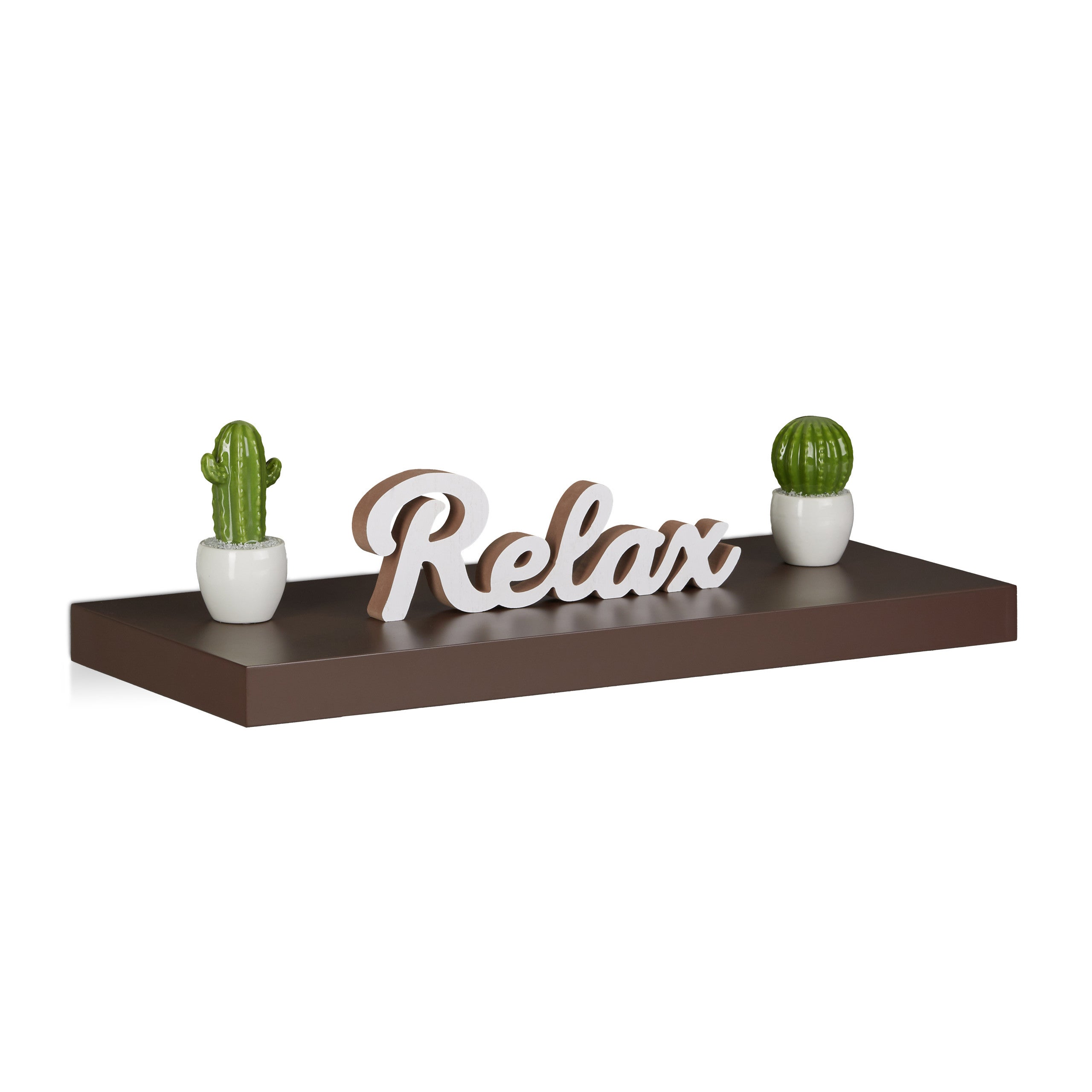 Relaxdays Étagère tablette flottante murale plate plateau étroit MDF ...